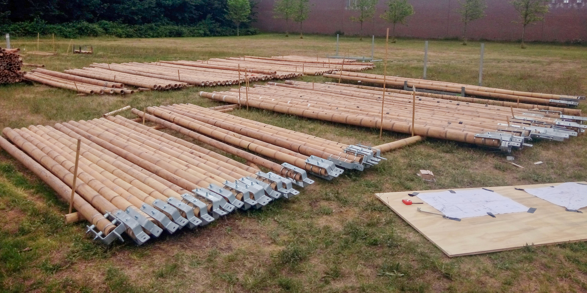 Gallery of 5800 Individual Bamboo Poles Stand Tall as a Lightweight ...