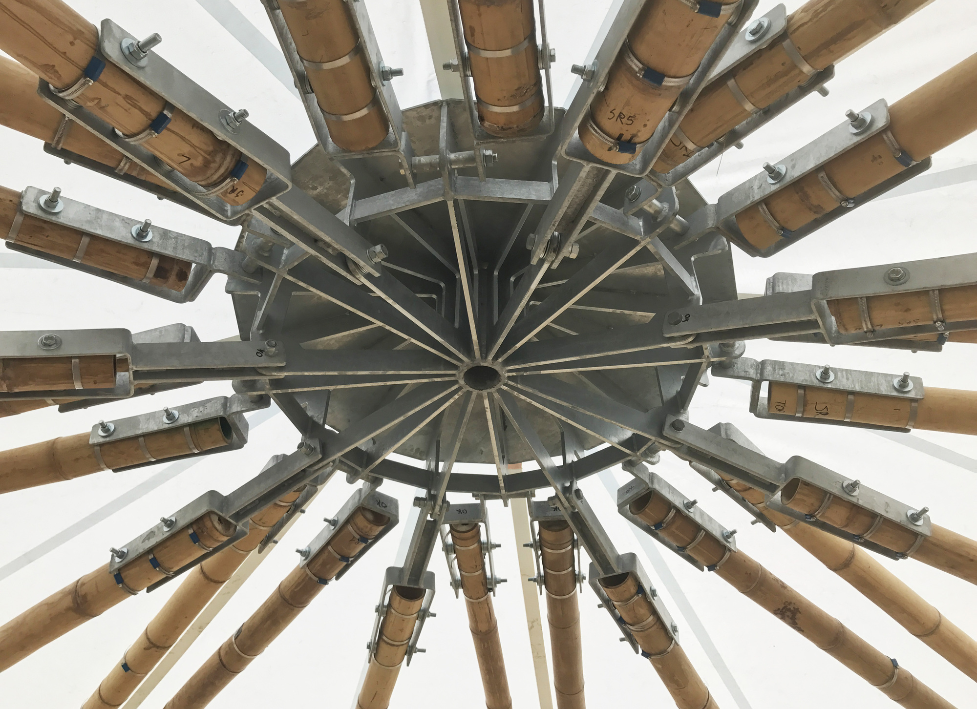 Gallery of 5800 Individual Bamboo Poles Stand Tall as a Lightweight ...