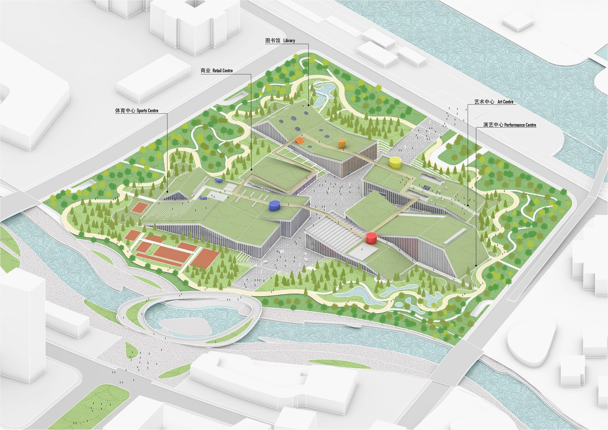 Gallery of MVRDV Create Park-Topped Community Center for Shanghai ...