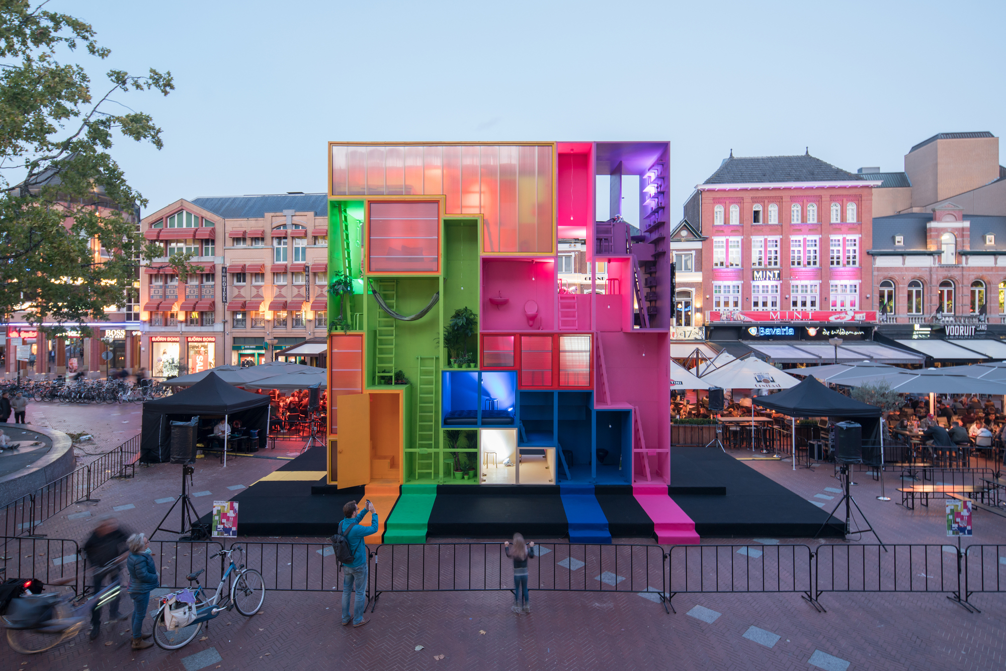 Gallery of MVRDV Designs Multicolored Tetris Hotel for Dutch Design ...