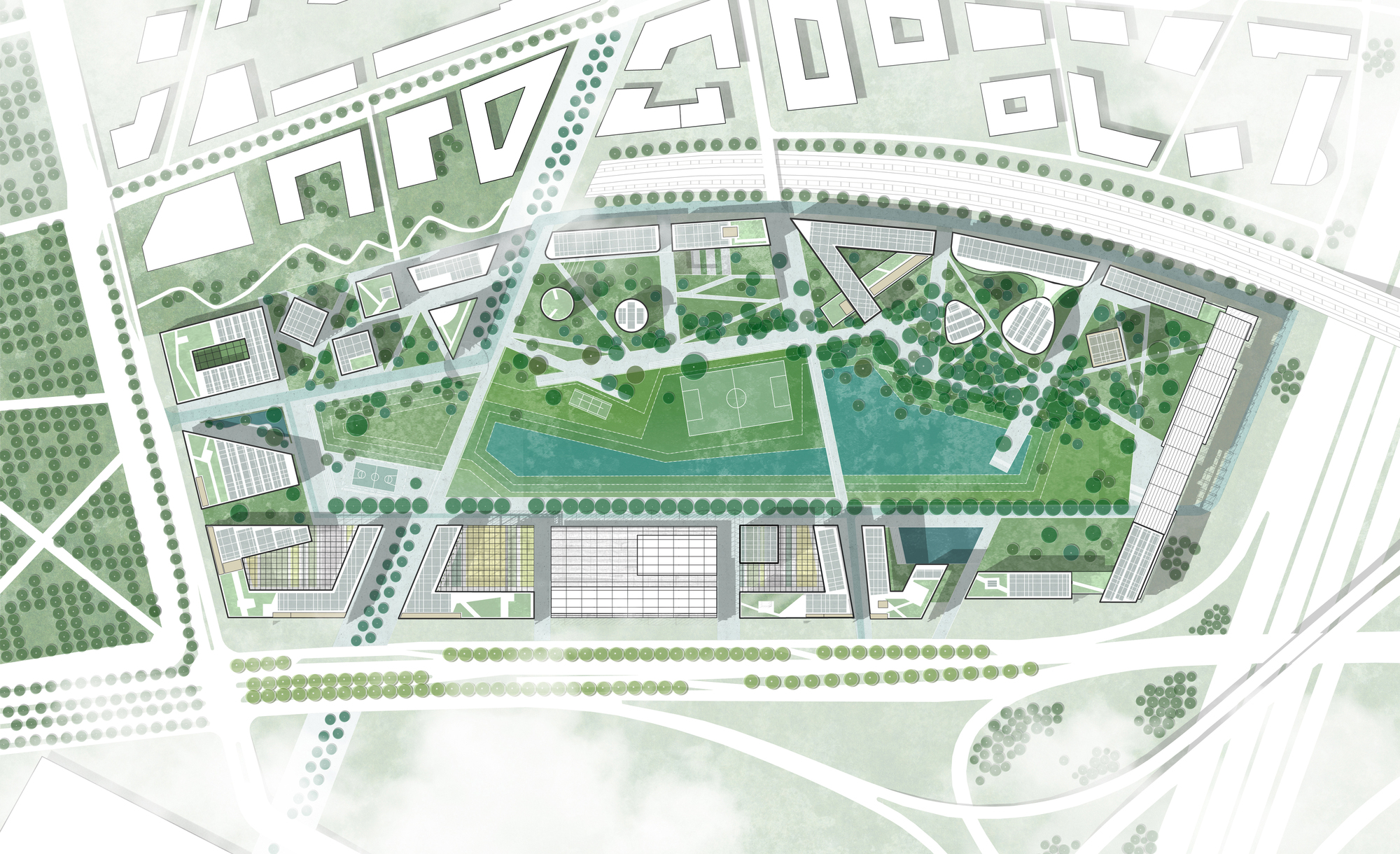 Gallery of Competition-Winning Paris Office Park Design to Reintroduce ...