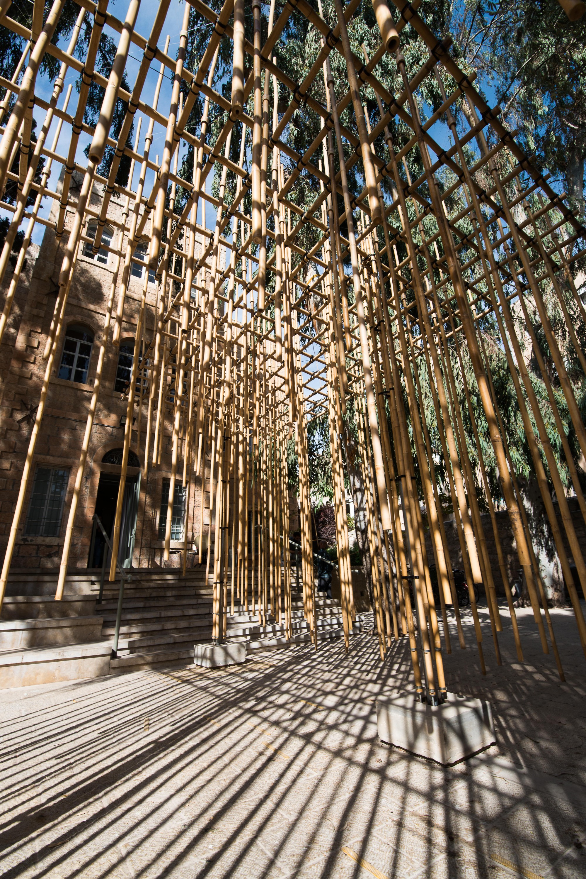 Gallery of Students Build a Suspended Bamboo Pavilion With 3D Printed ...