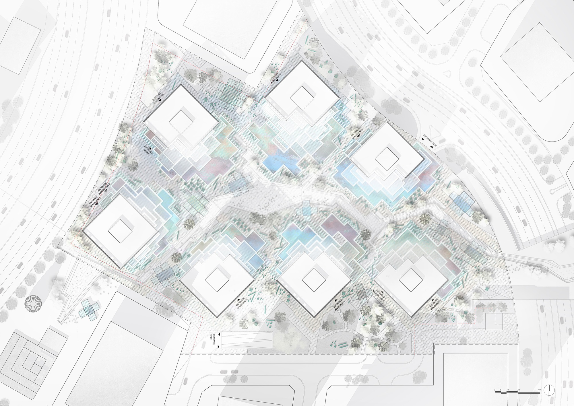 Gallery of MVRDV Unveils Pixelated Mixed-Use Community Around BIG ...