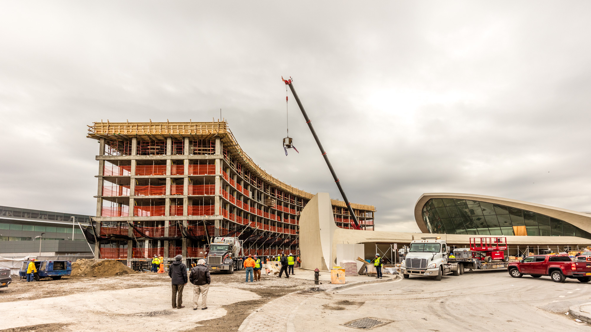 Gallery of Hotel Transformation of Saarinen's TWA Terminal Tops Out - 1