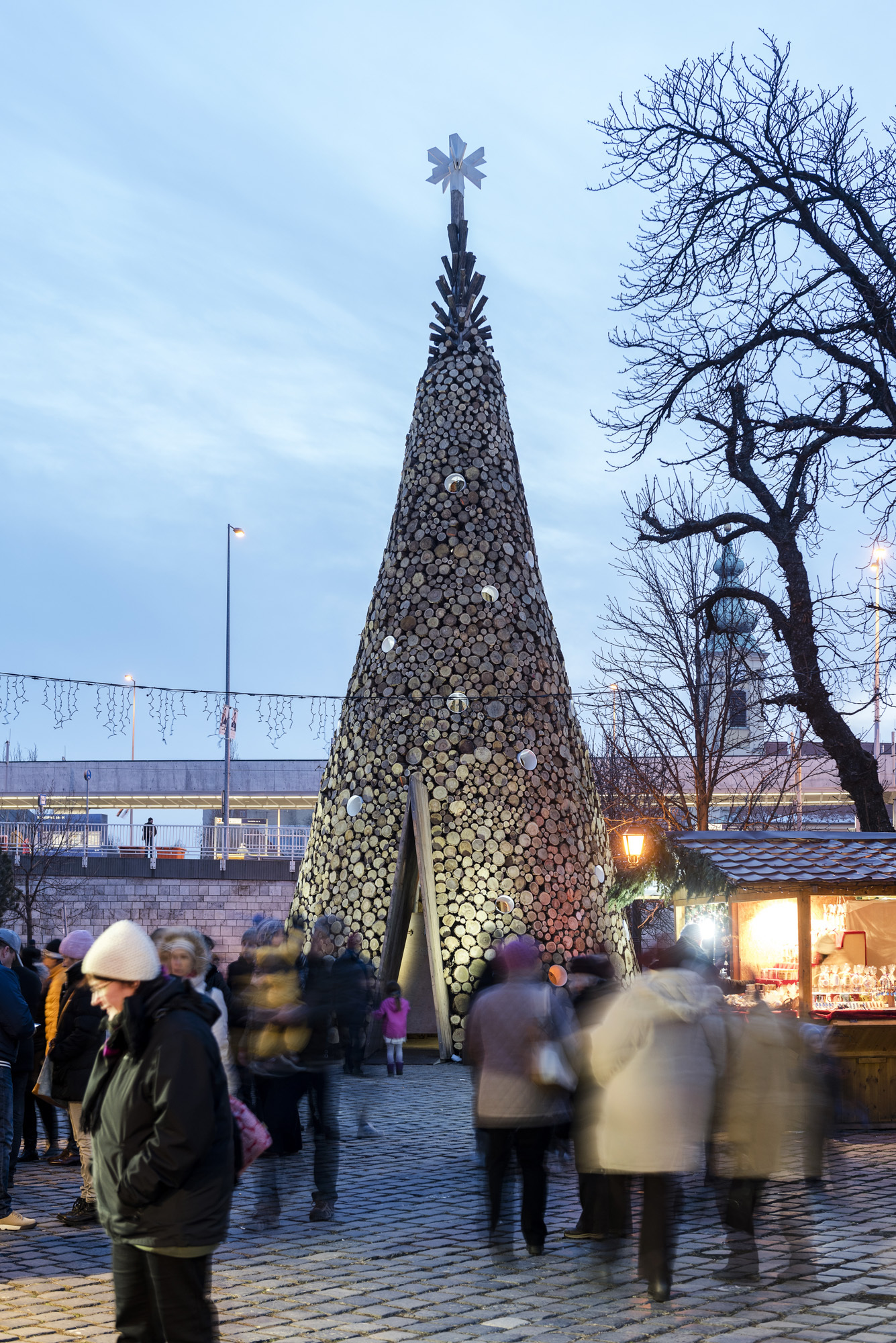Gallery of Hello Wood Builds 5 Wooden Christmas Trees in Cities ...