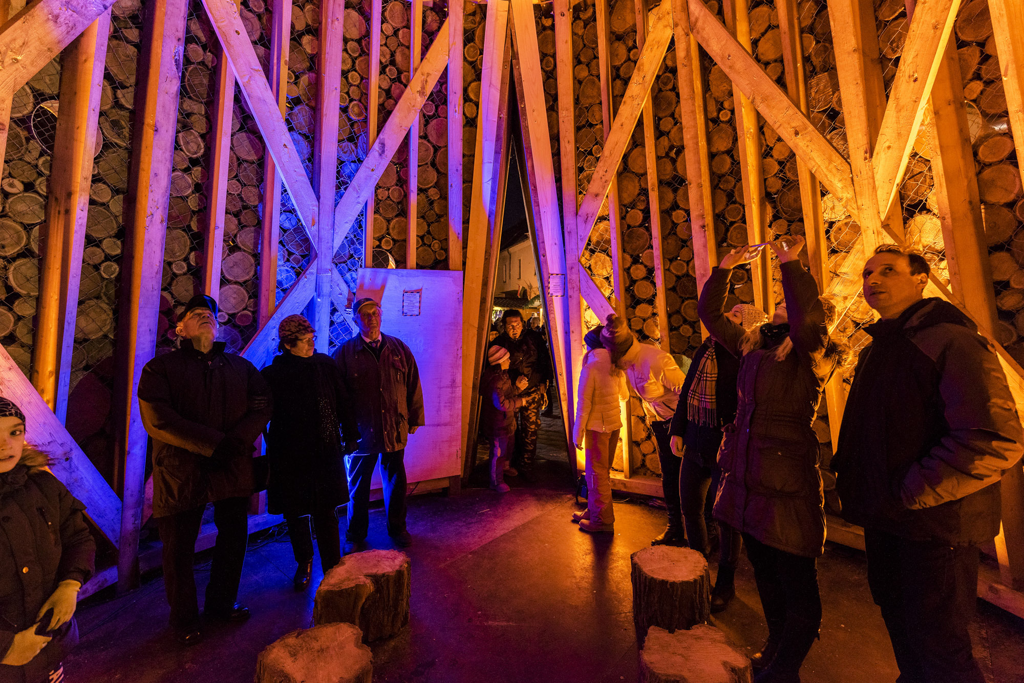 Gallery of Hello Wood Builds 5 Wooden Christmas Trees in Cities ...