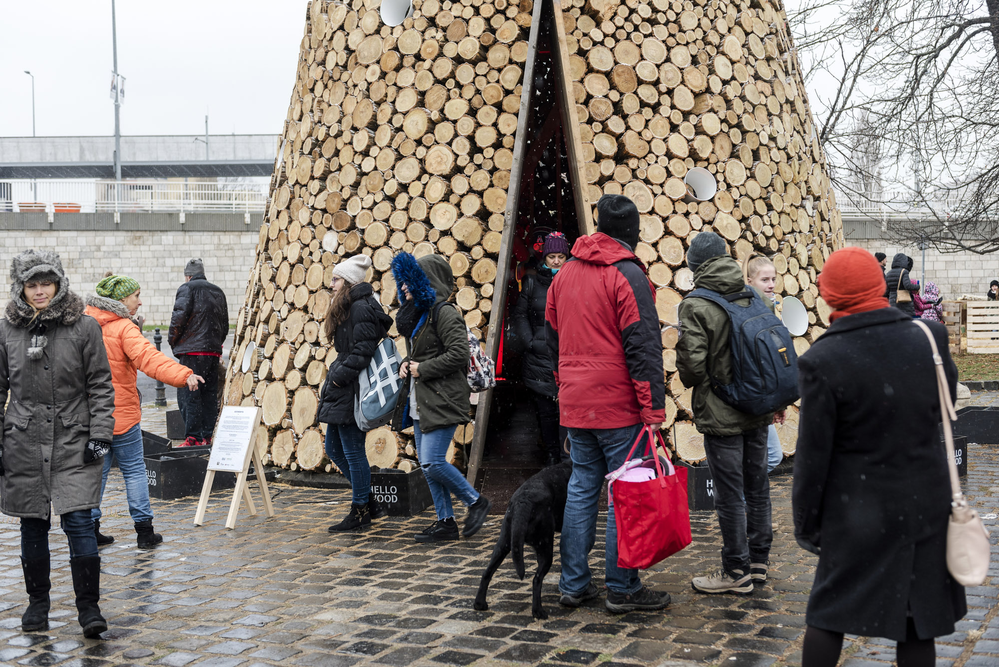 Gallery of Hello Wood Builds 5 Wooden Christmas Trees in Cities ...