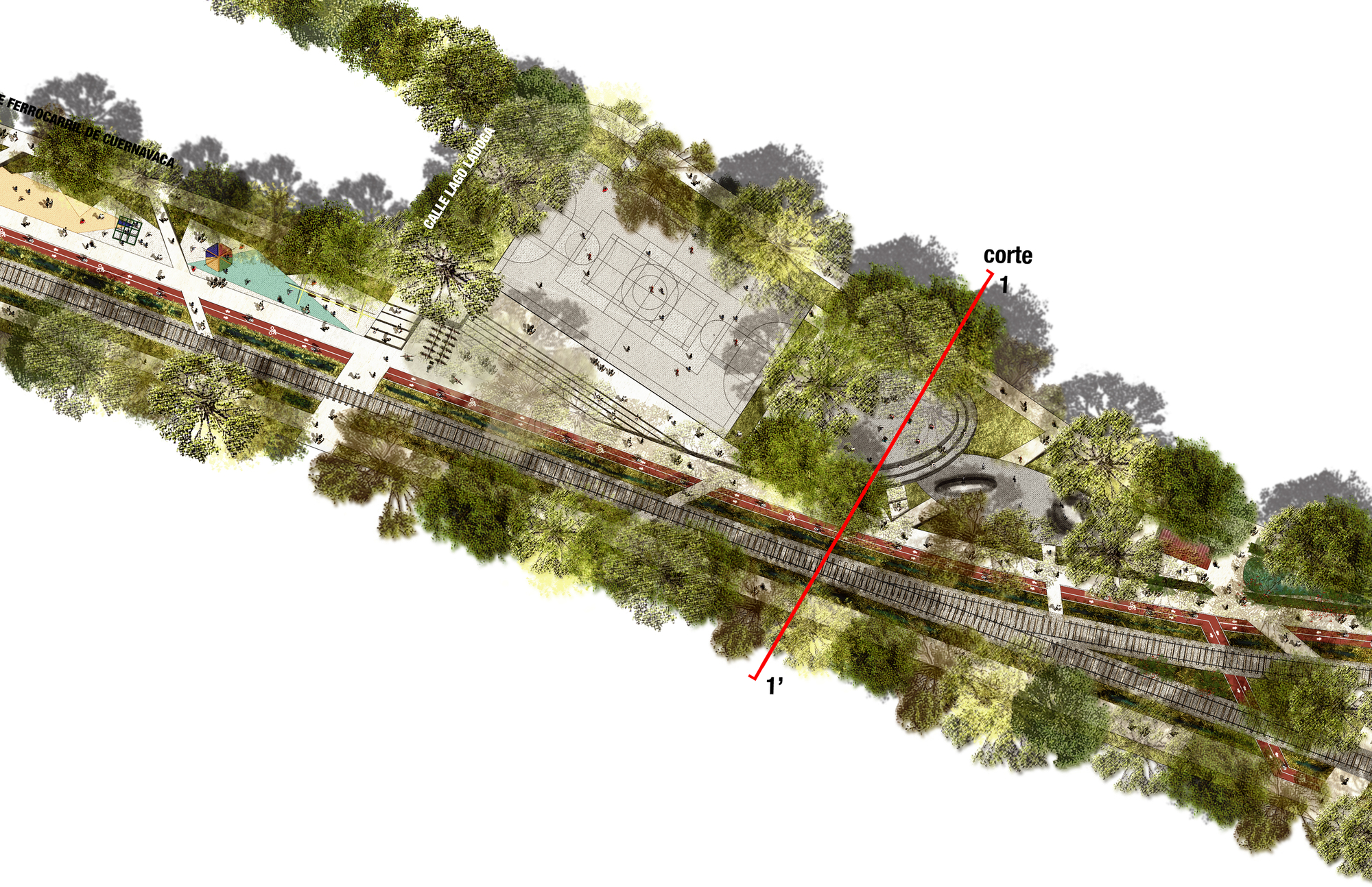 Galería de Parque Lineal Ferrocarril de Cuernavaca / Gaeta-Springall ...