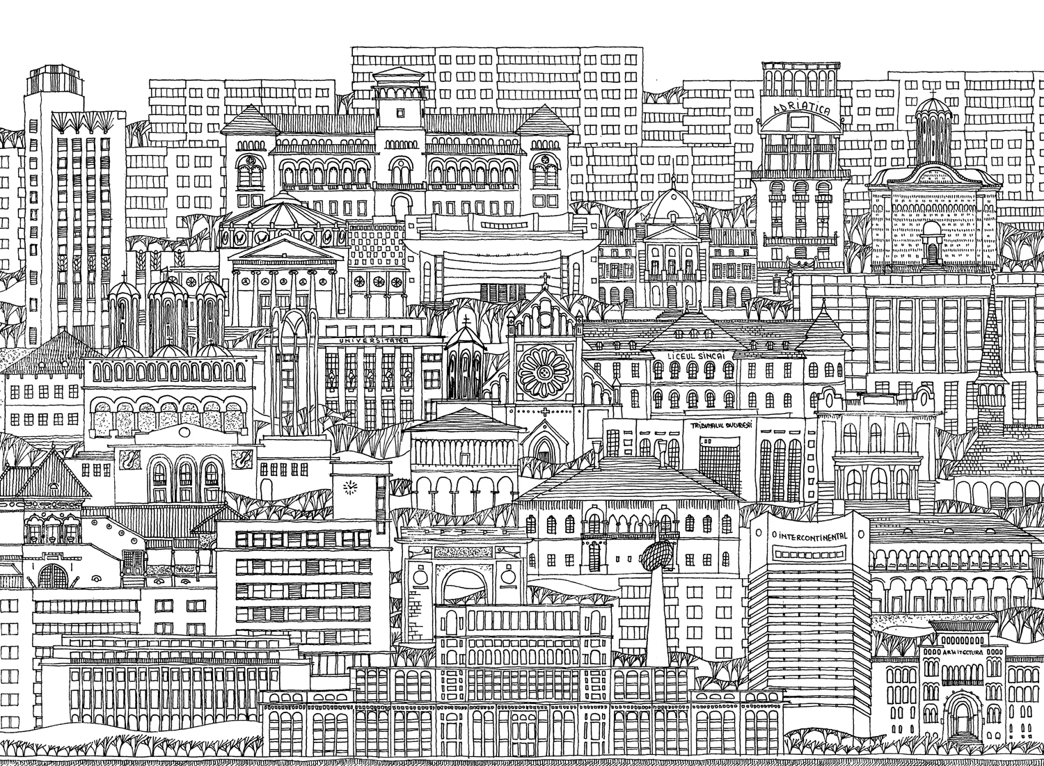 Gallery of These Delicate Illustrations Turn Images of Urban Density ...