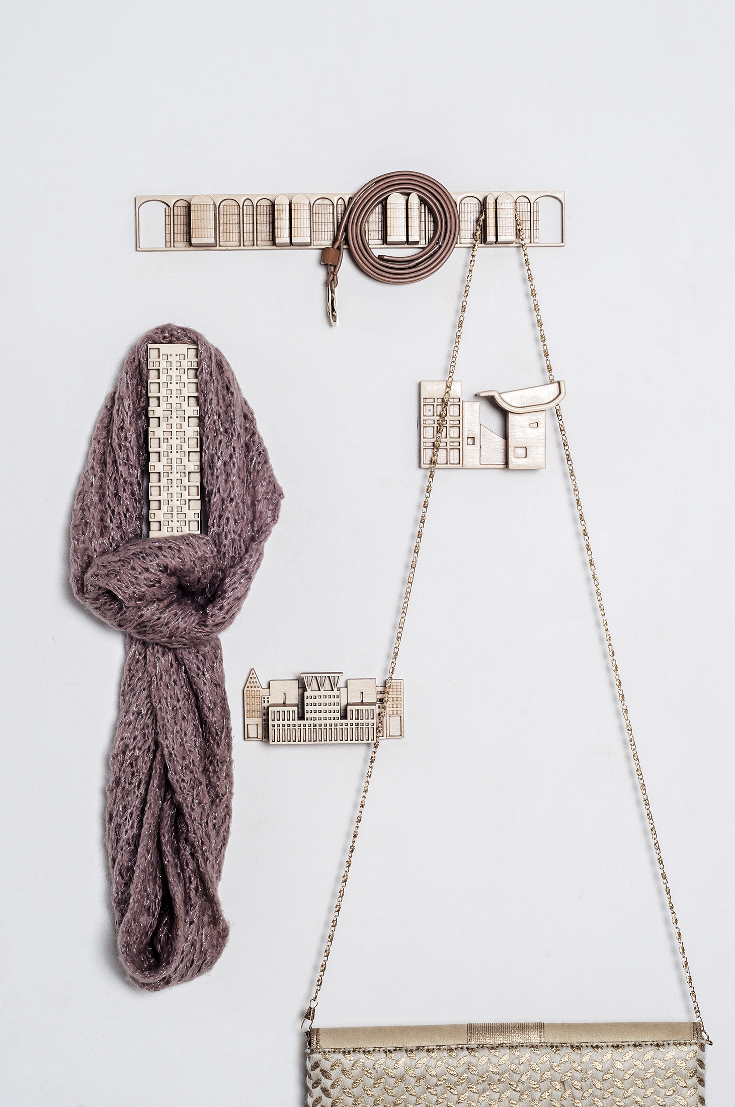 Laser-Cut Mini Architecture Masterworks As Wall Hooks | ArchDaily