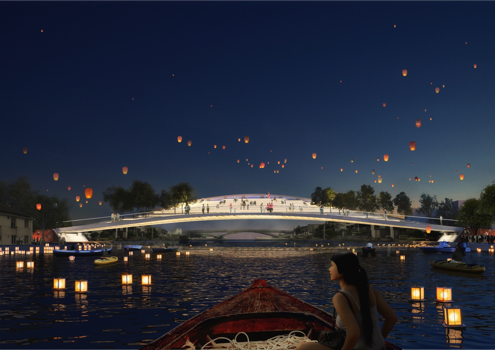 Gallery of MVRDV Reveals Design For Dawn Bridge, A 80m-Long Dual Use ...