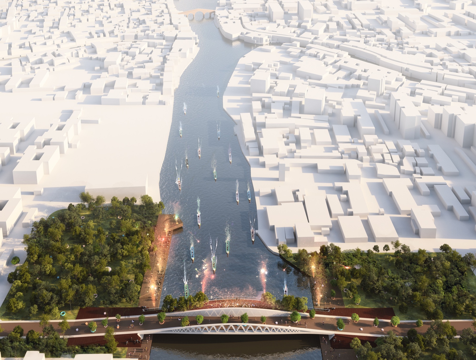 Gallery of MVRDV Reveals Design For Dawn Bridge, A 80m-Long Dual Use ...