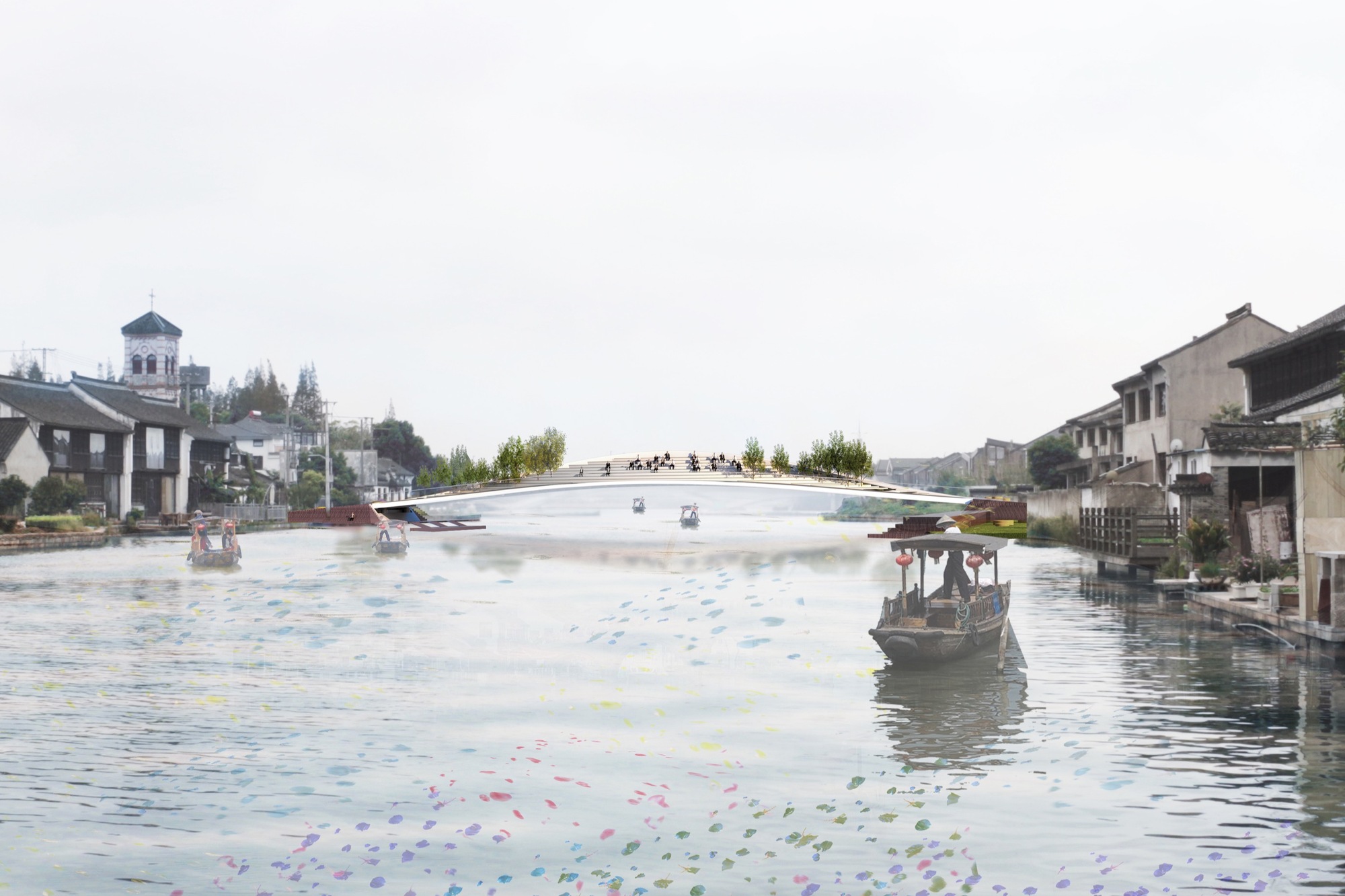 Gallery of MVRDV Reveals Design For Dawn Bridge, A 80m-Long Dual Use ...