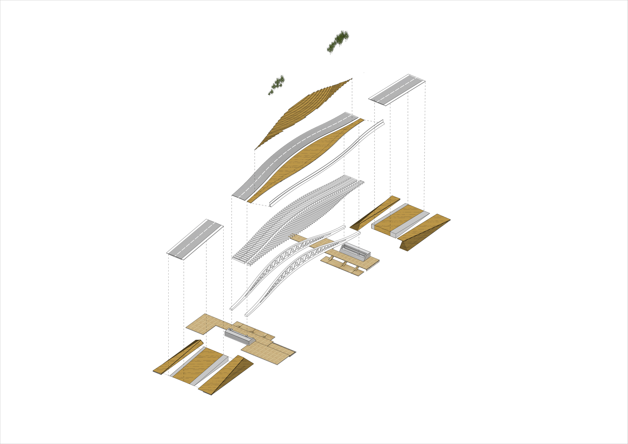 Gallery of MVRDV Reveals Design For Dawn Bridge, A 80m-Long Dual Use ...