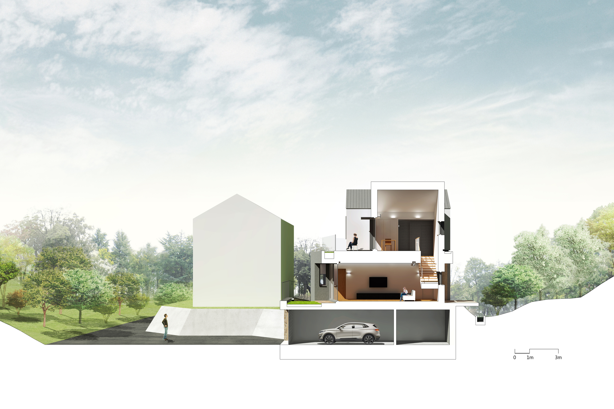 Gallery of Three-Roof House / PLAIN WORKS - 20