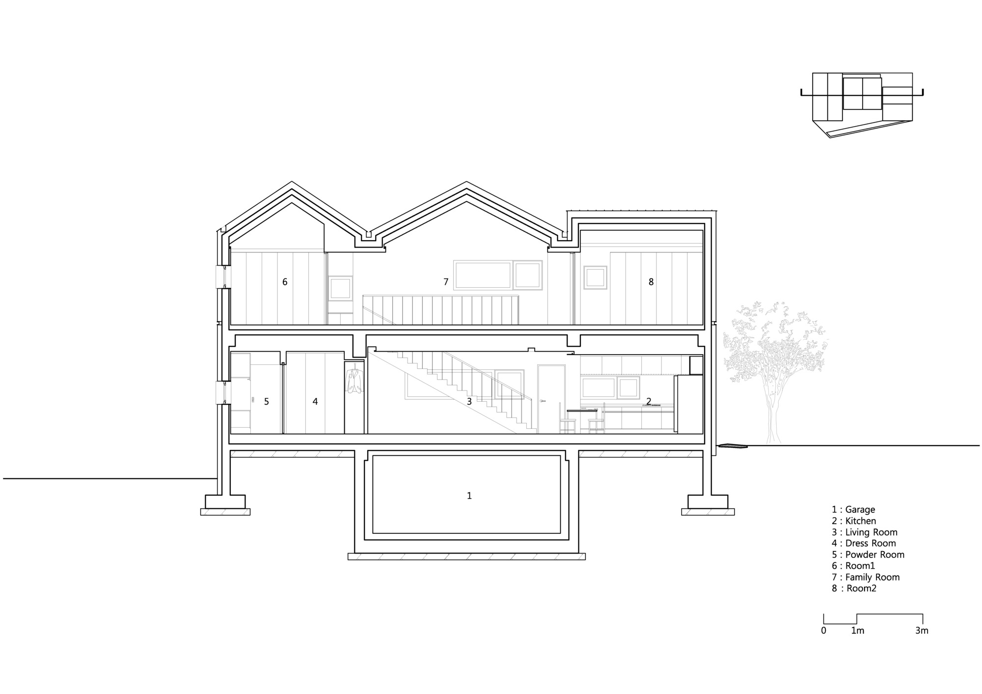 Gallery of Three-Roof House / PLAIN WORKS - 27