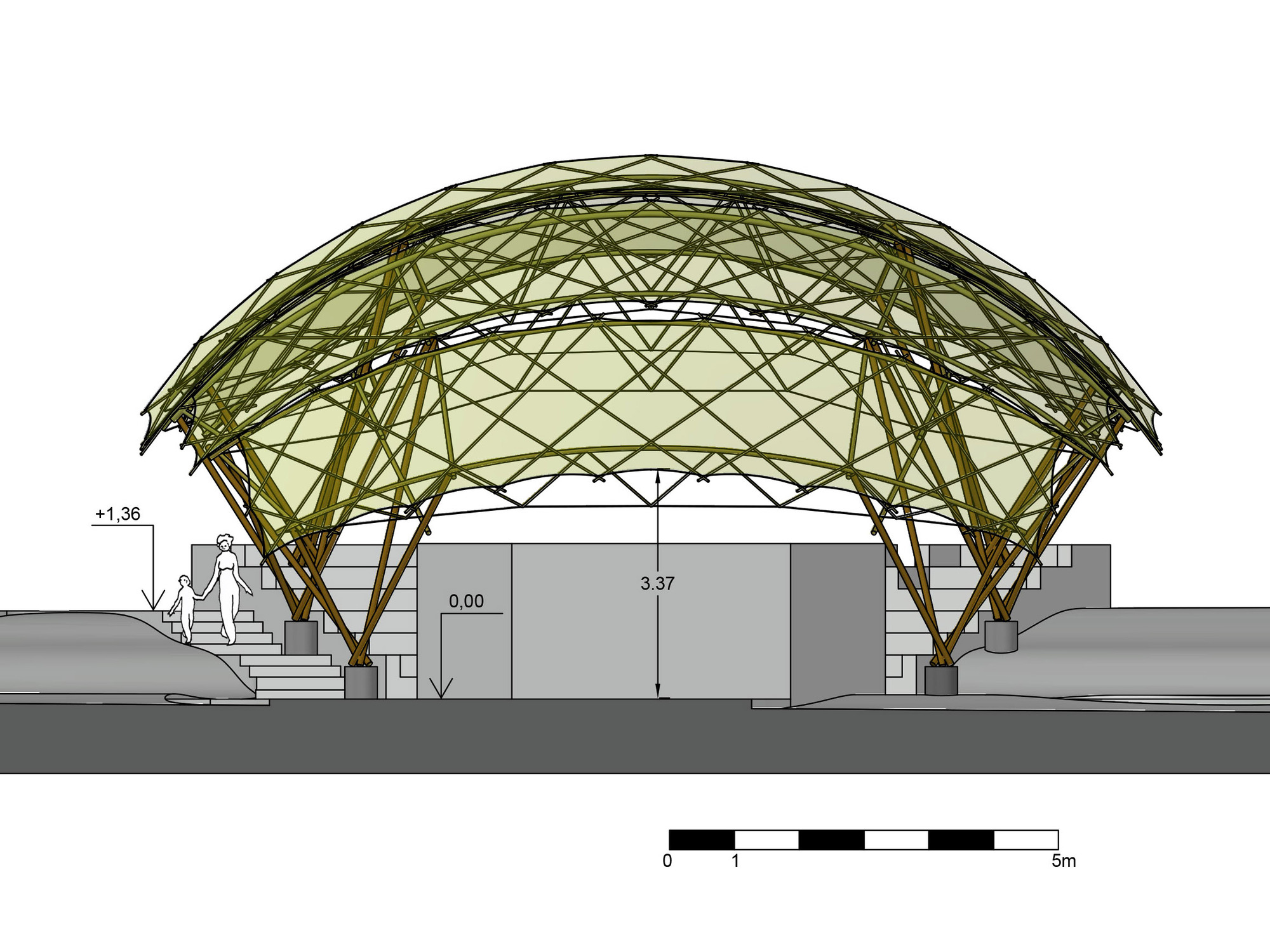 Gallery of Bamboo Amphitheater Space Structure / Bambutec Design - 32