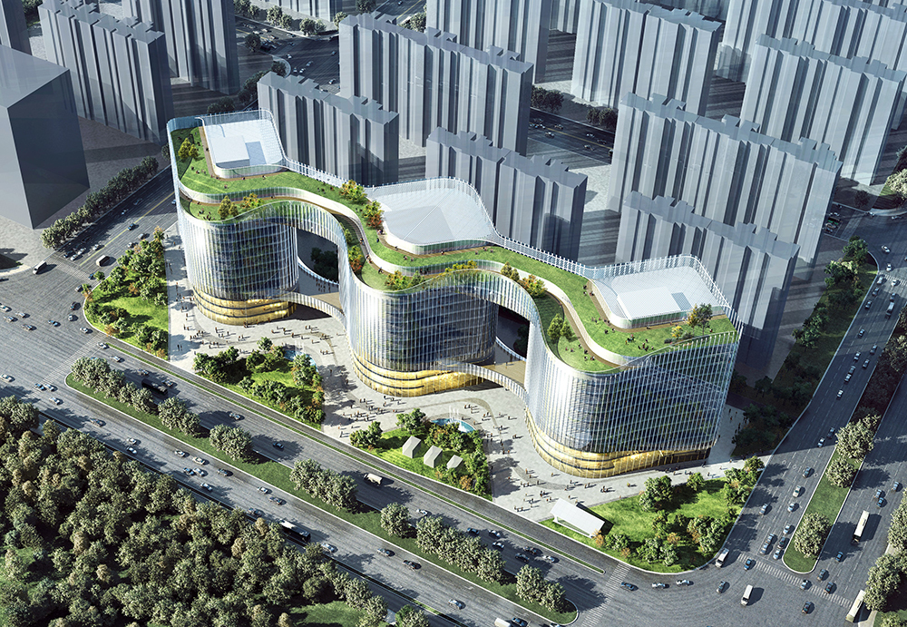 Gallery of Aedas Unveil Design for an Undulating Office Complex in ...