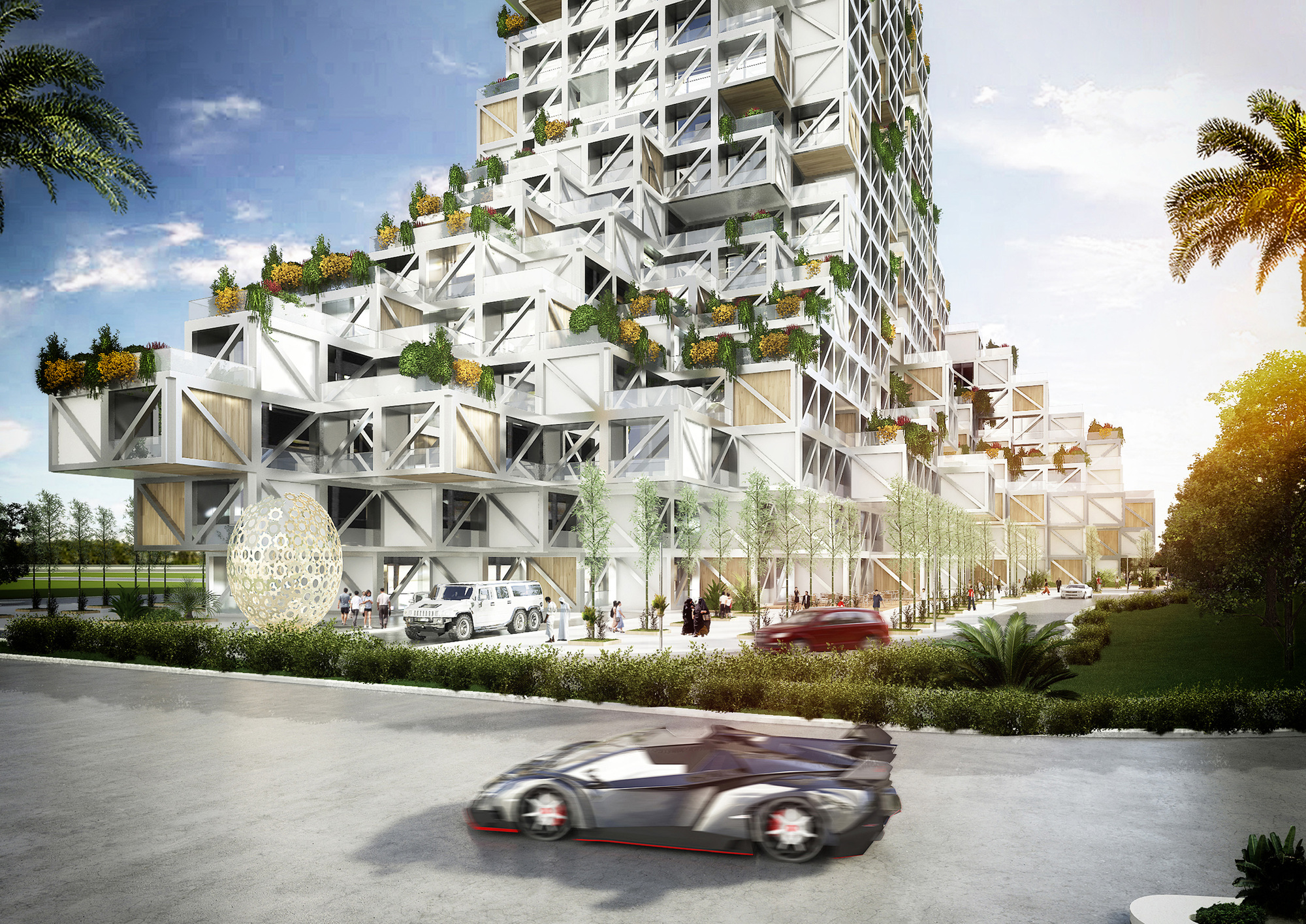 Gallery of Proposed "Permeable" Mixed-Use Tower in Dubai Challenges ...