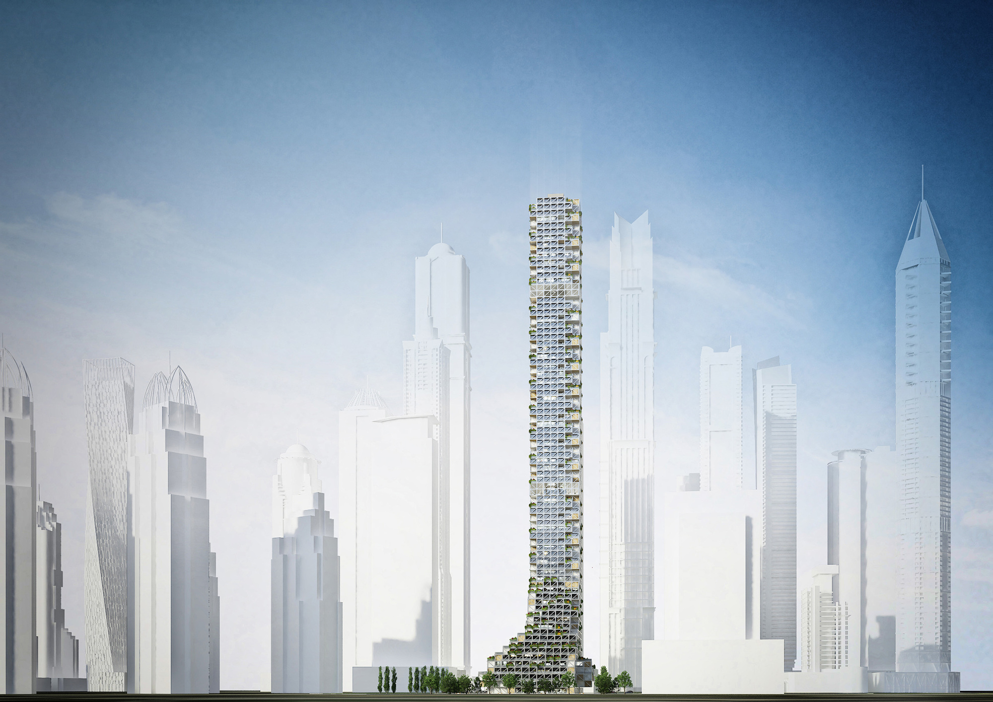 Gallery of Proposed "Permeable" Mixed-Use Tower in Dubai Challenges ...