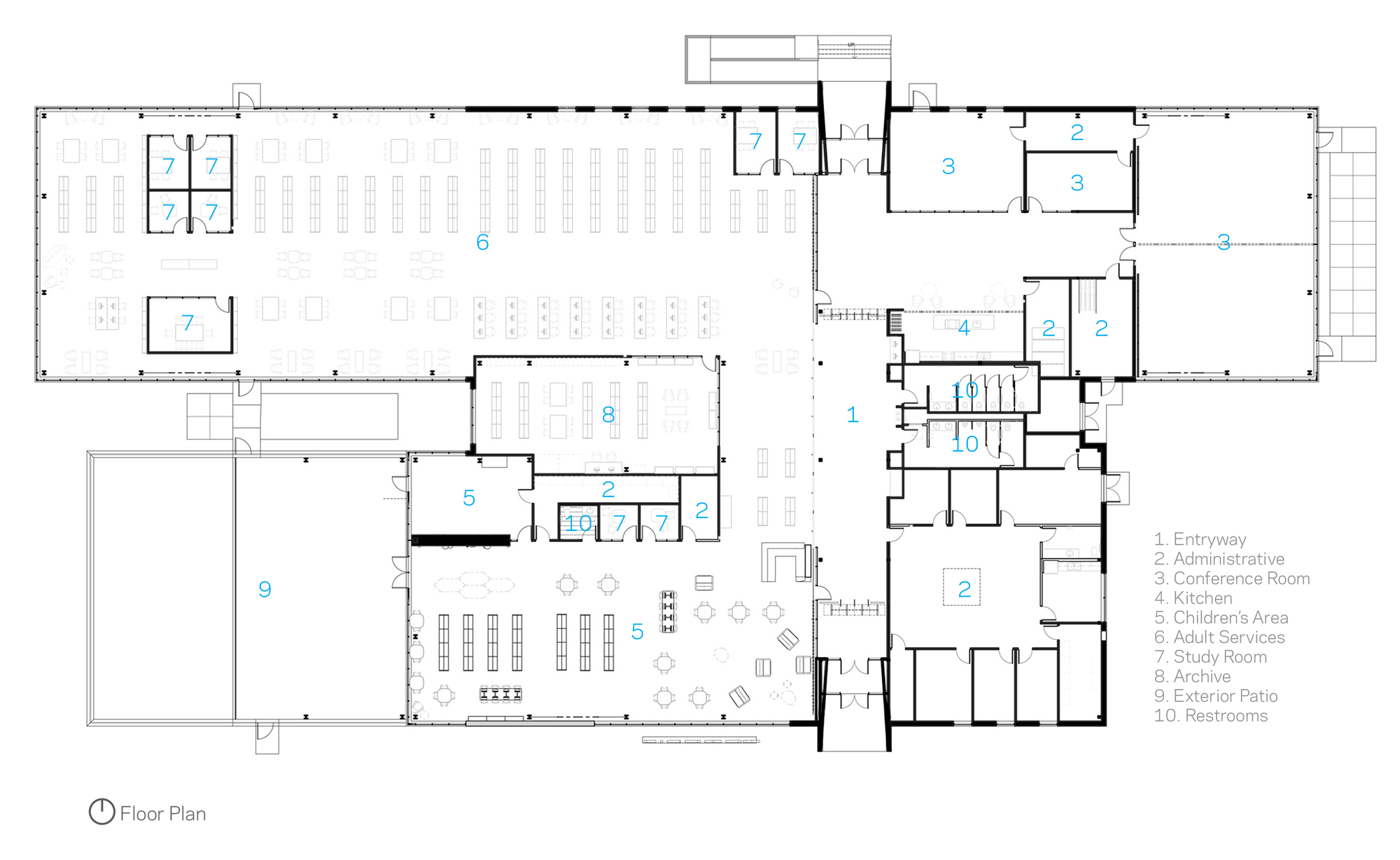 Public Library Floor Plan Design