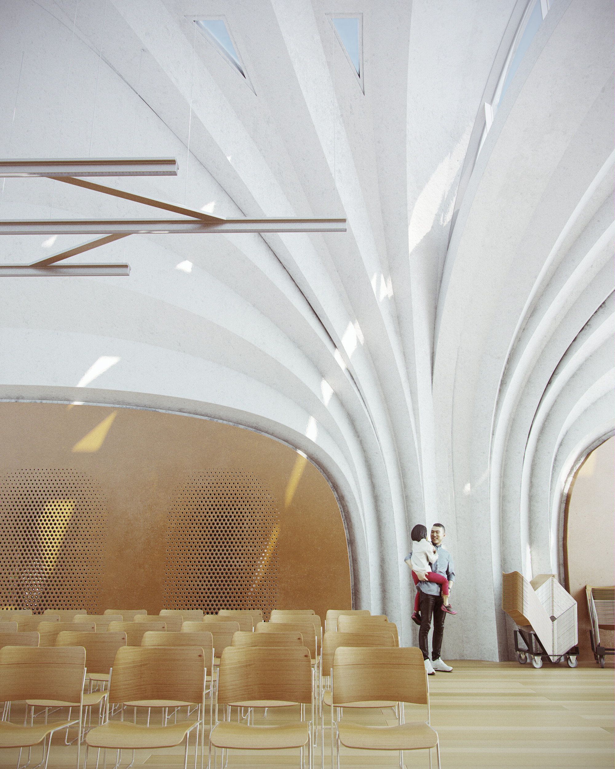 Gallery of Zaha Hadid Architects Designs Parabolic-Vaulted School ...