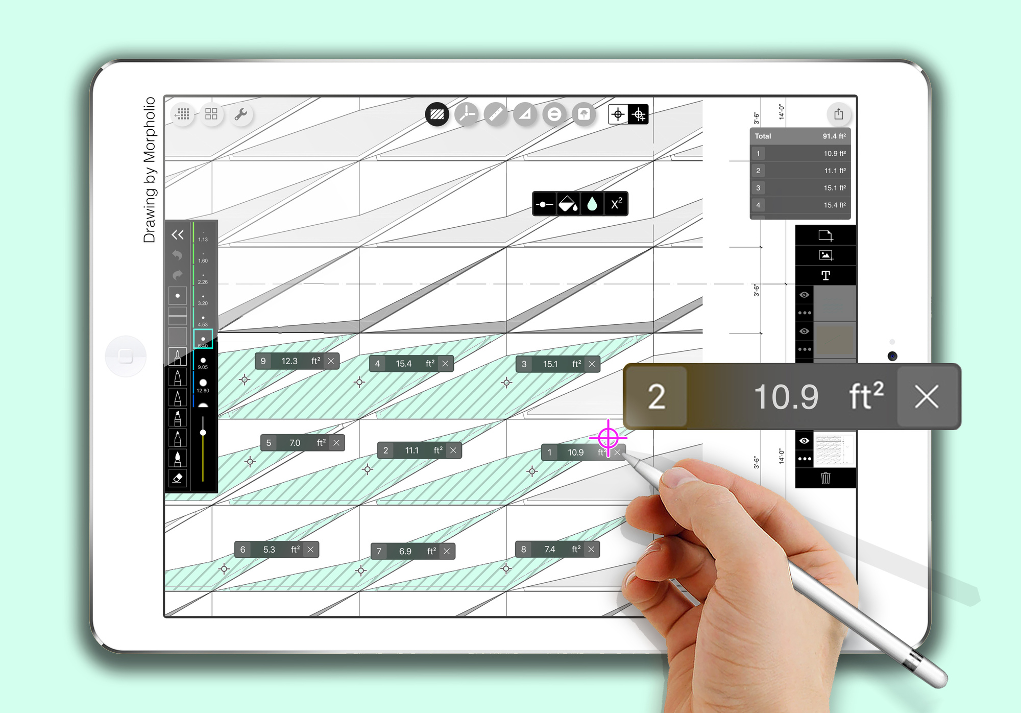 Gallery of Morpholio's "Smart Fill" Extension Calculates Areas In Your ...