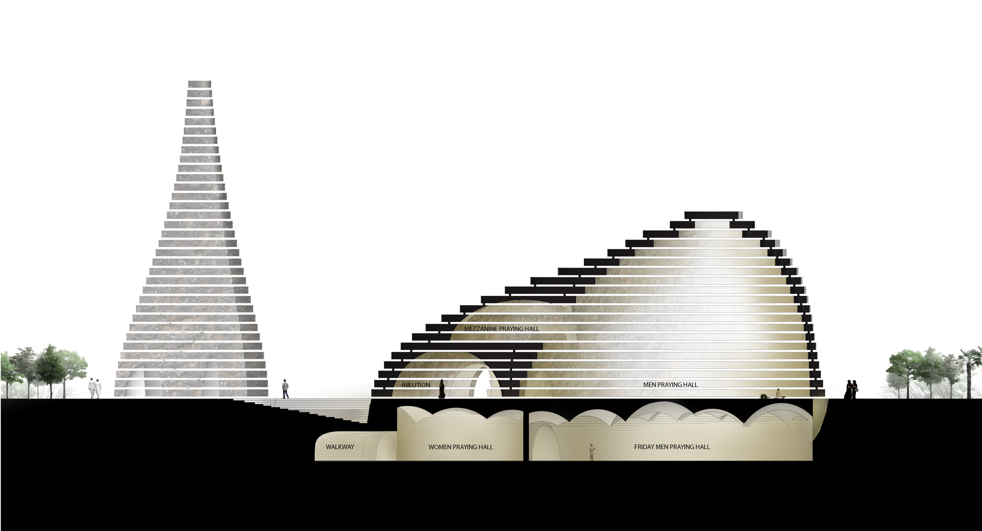 Gallery of X-Architects' to Design an Urban Mosque That Forms the ...