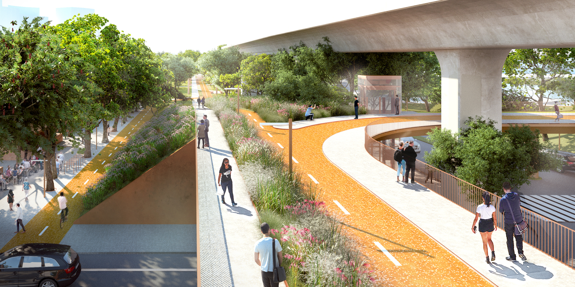 Gallery of Mecanoo Designs Mile-Long Green Corridor Along Former ...