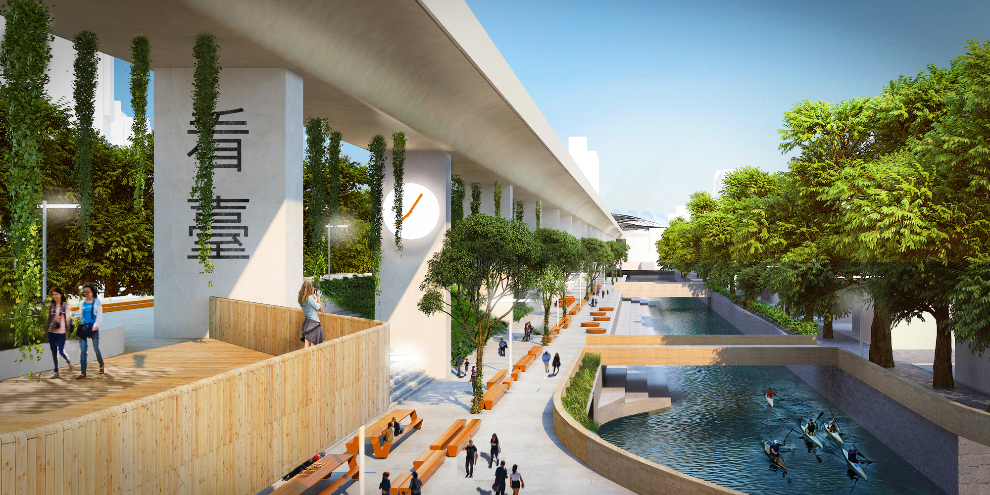 Gallery of Mecanoo Designs Mile-Long Green Corridor Along Former ...