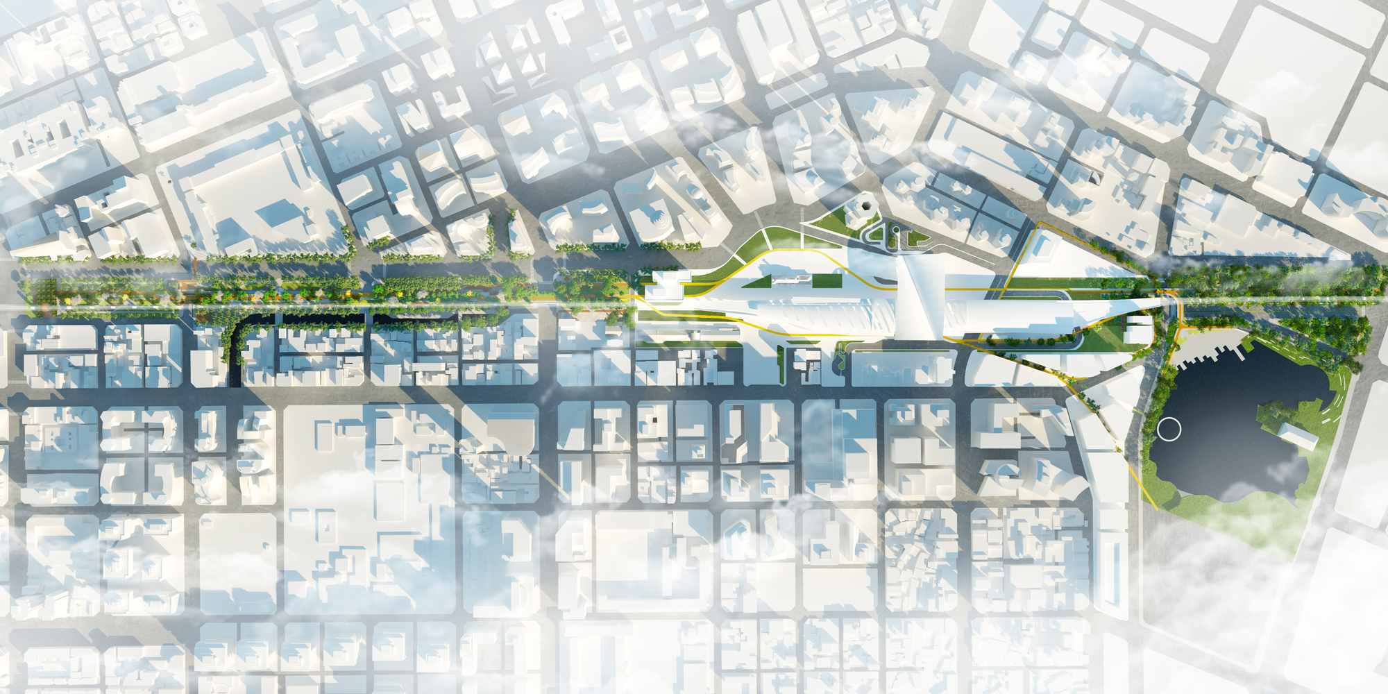 Gallery of Mecanoo Designs Mile-Long Green Corridor Along Former ...