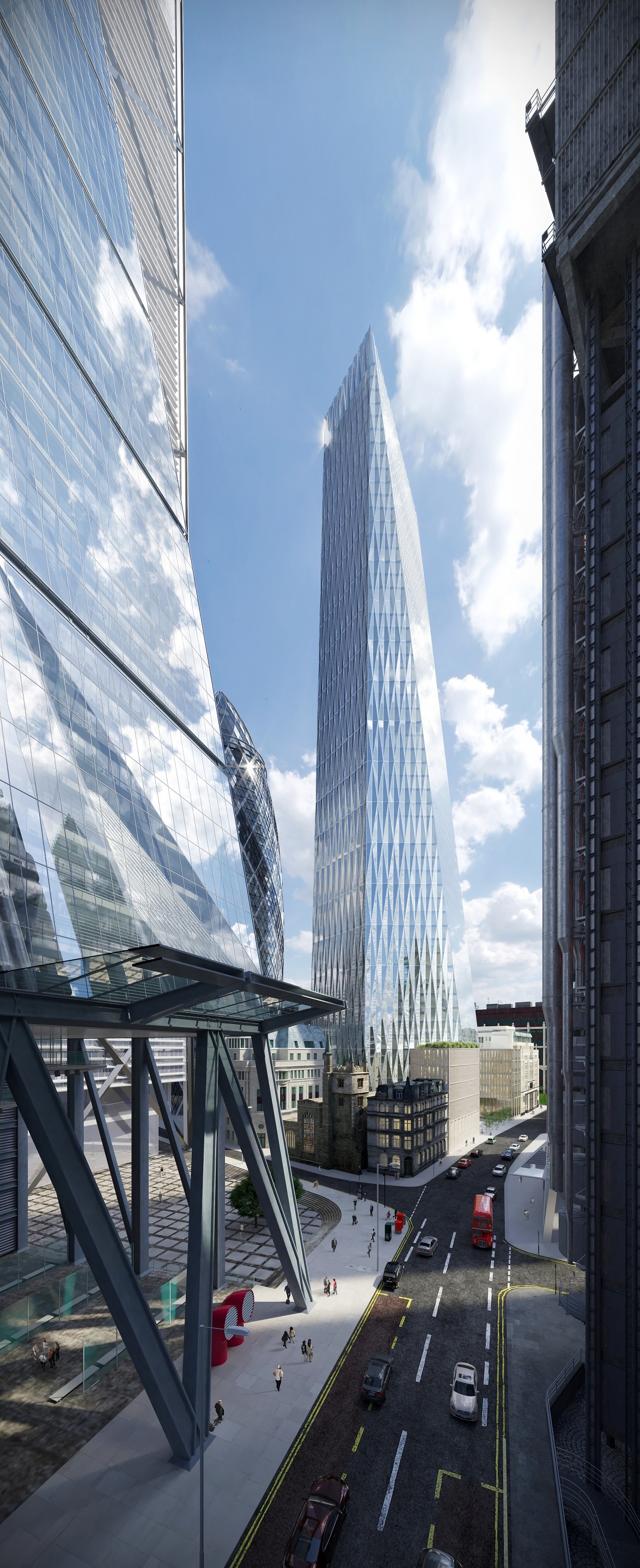 Gallery of SOM Receives Planning Permission for Angular Skyscraper in ...