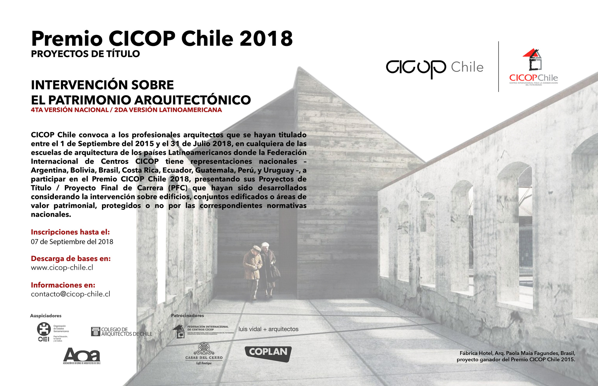 Premio CICOP Chile 2018 | ArchDaily en Español