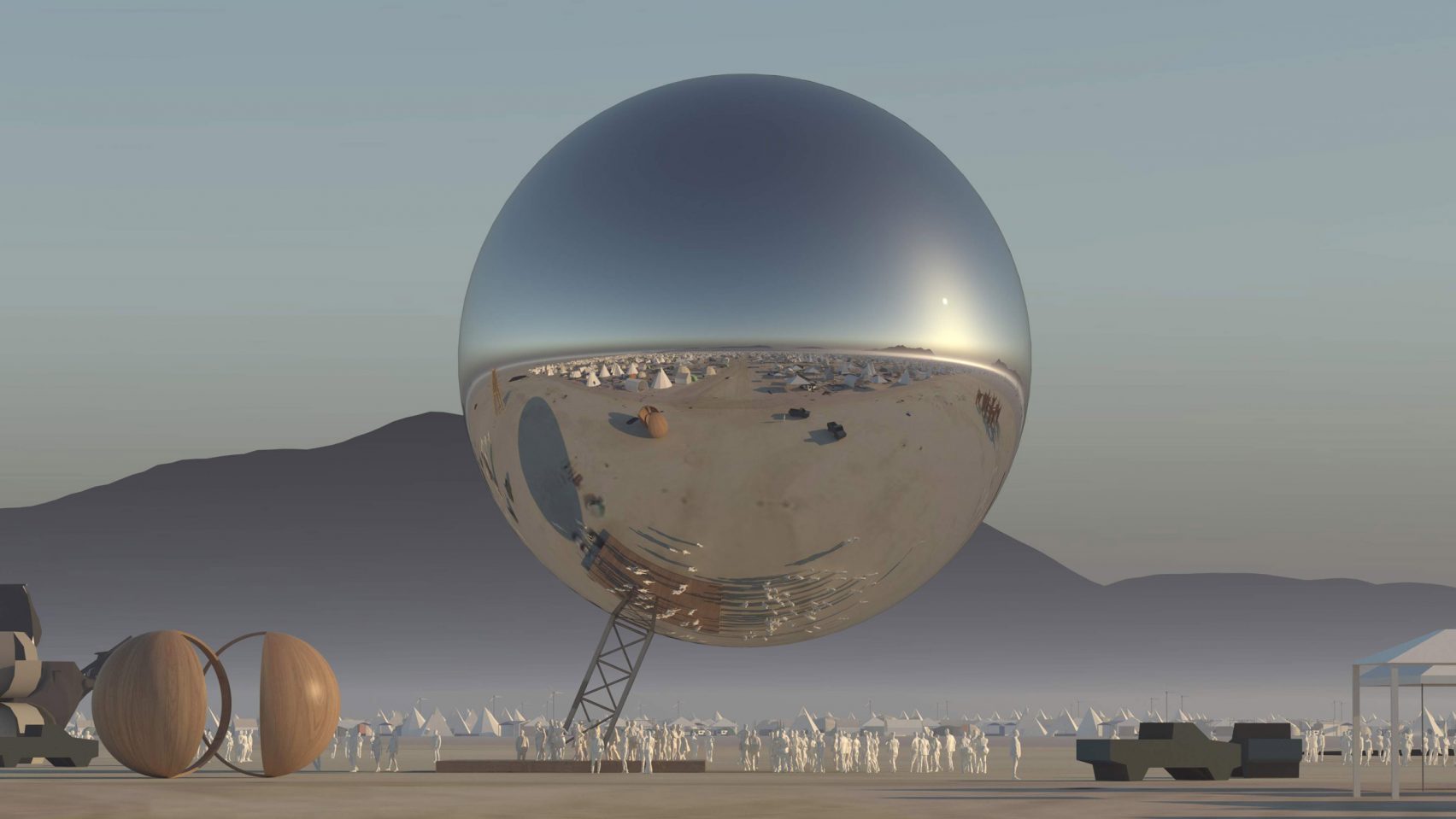 Gallery of BIG's Giant Reflective ORB Takes Shape at Burning Man - 8