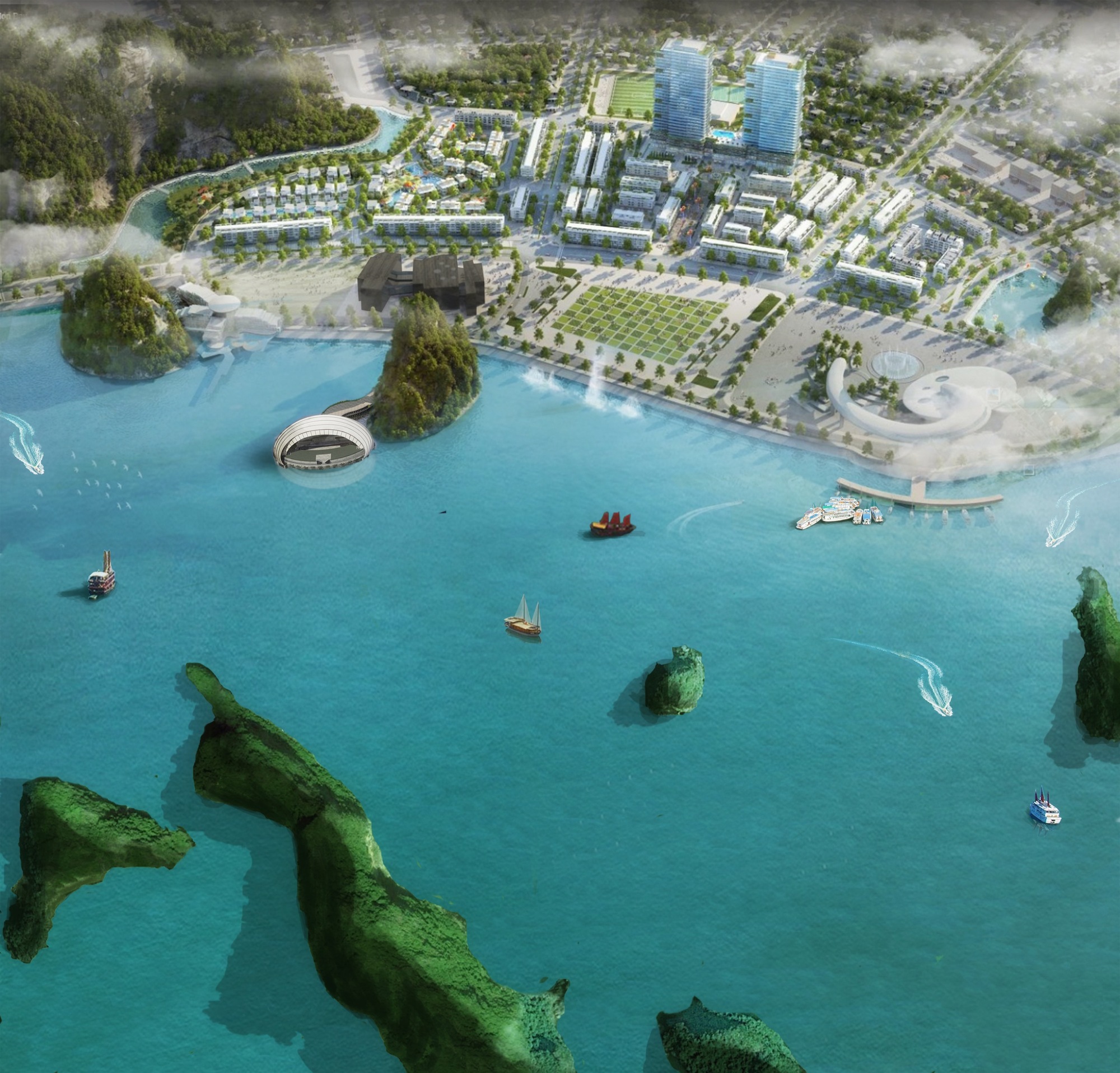 Gallery of Dragons, Rocks, and Sails Inspire Sceno Light's Floating ...