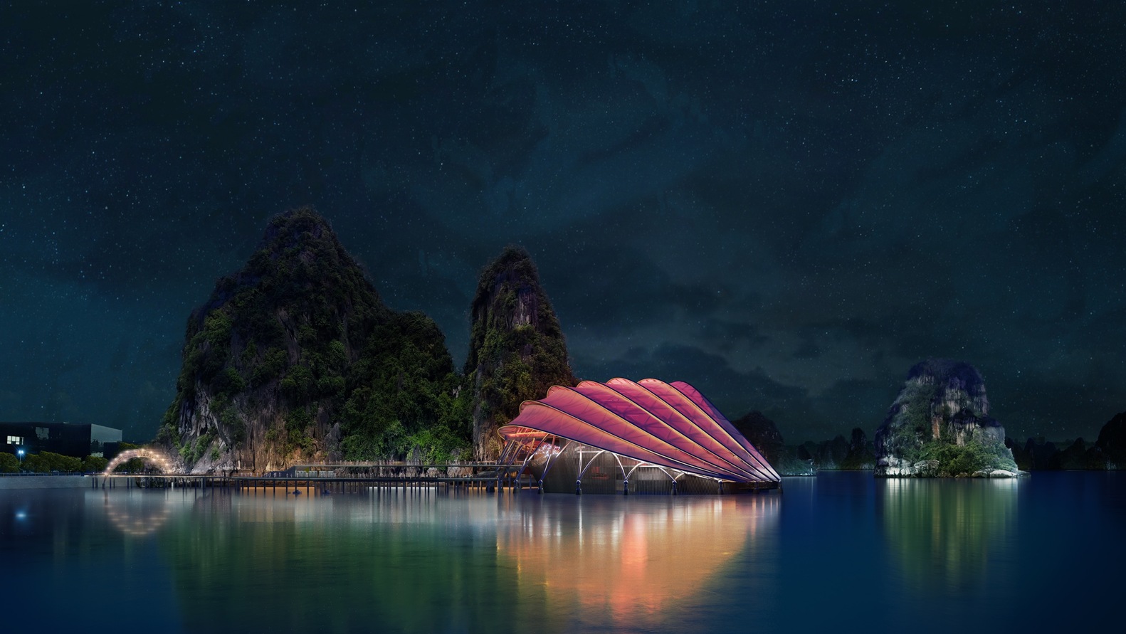 Gallery of Dragons, Rocks, and Sails Inspire Sceno Light's Floating ...