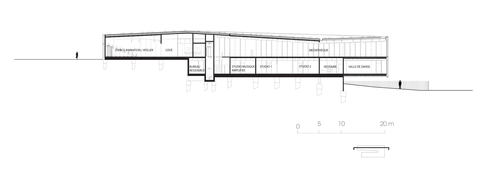 Gallery of Cultural Centers: 50 Examples in Plan and Section - 22
