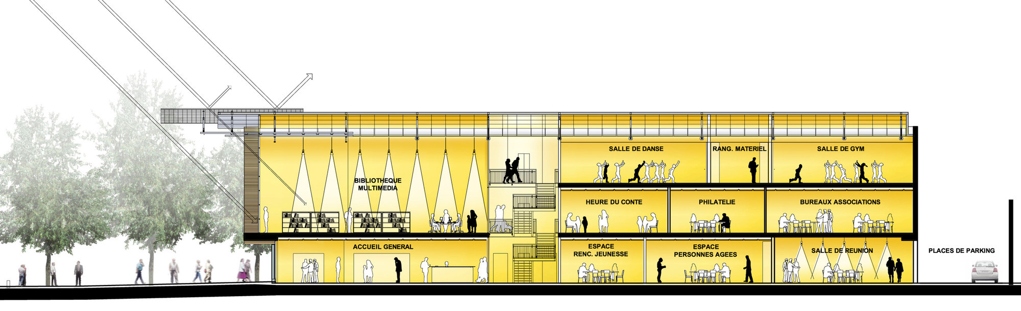 Gallery of Cultural Centers: 50 Examples in Plan and Section - 120