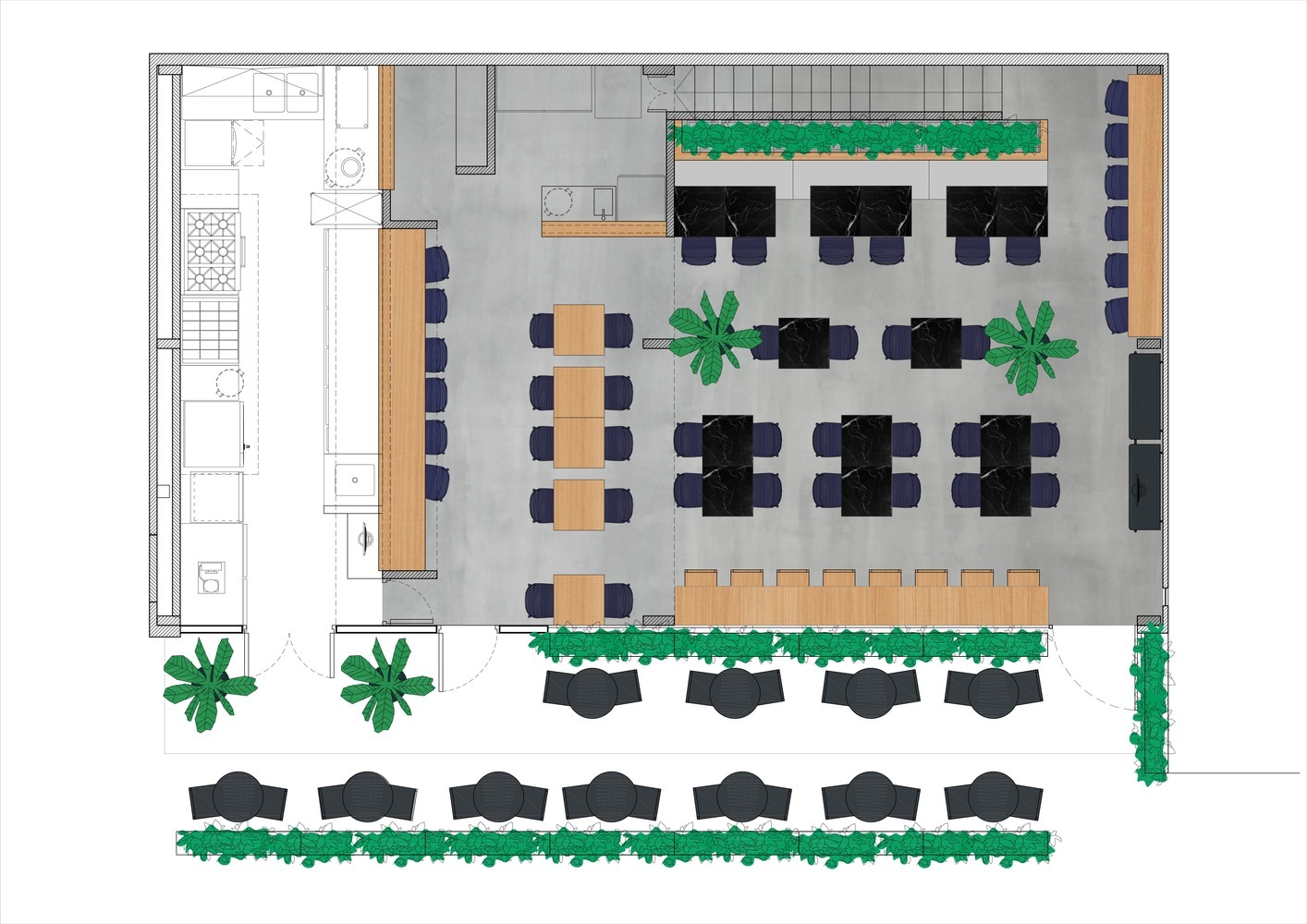 Gallery of Bars and Restaurants: 50 Examples in Plan and Section - 85