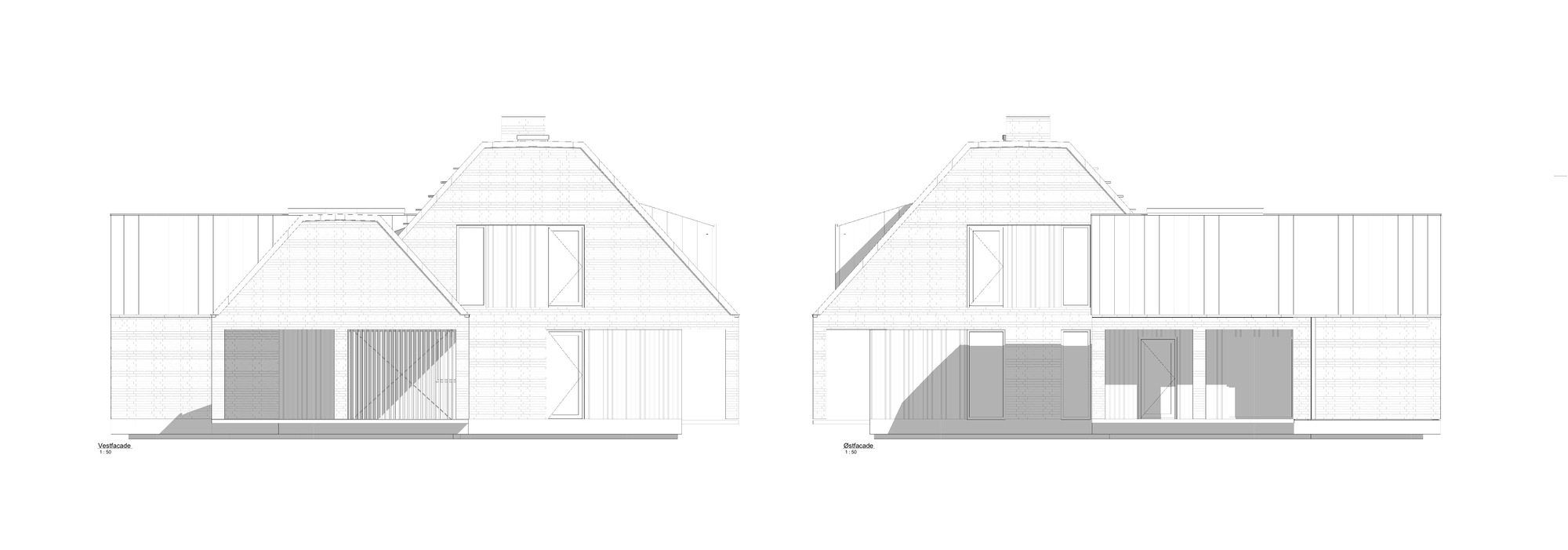 how to draw shadows on elevations
