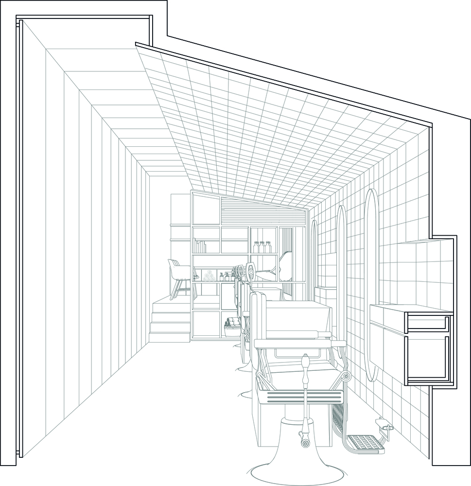 Gallery of Hair Salons and Barbershops: Examples in Plan and Section - 2