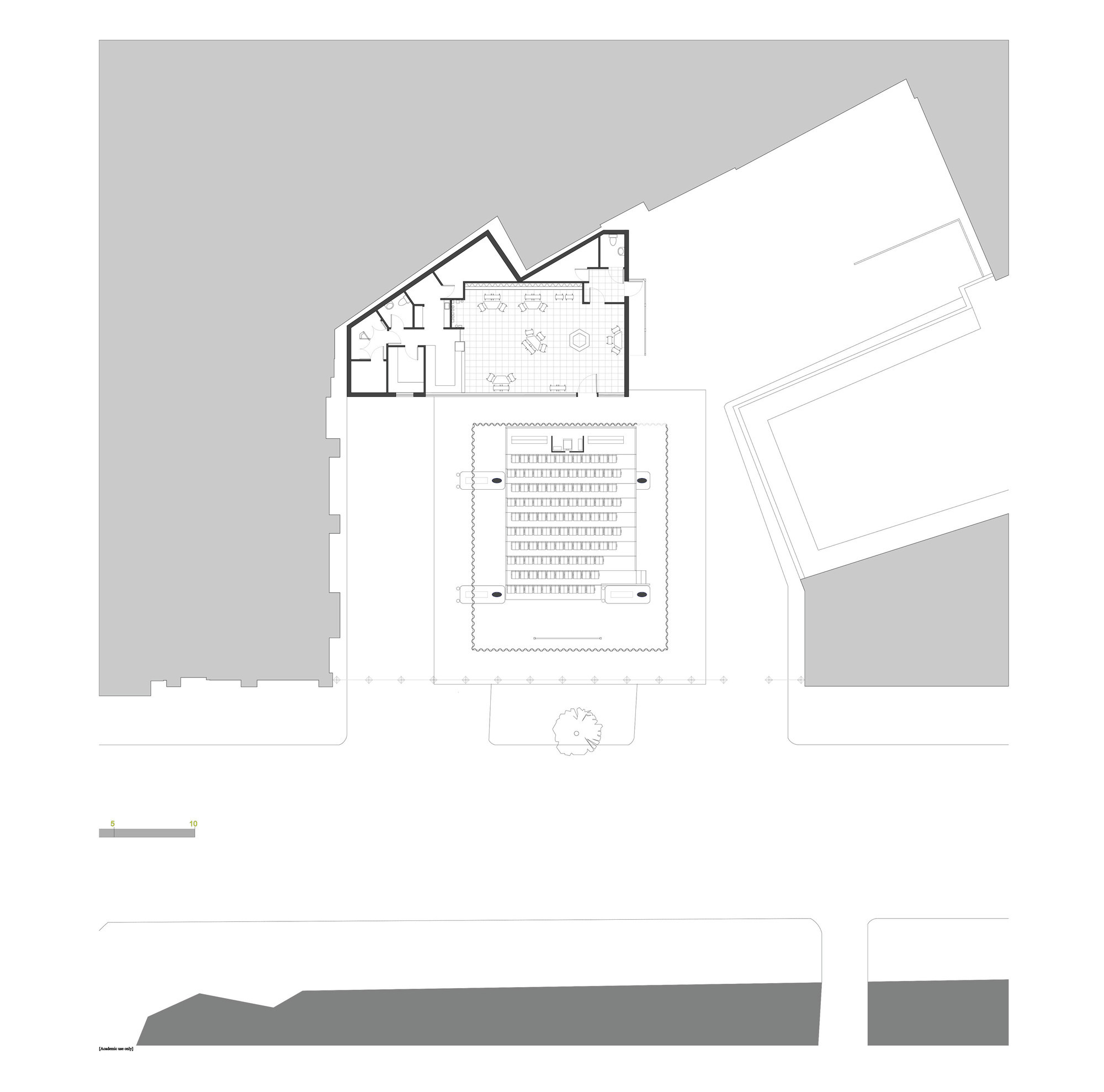 Gallery of Cinemas and Movie Theaters: Examples in Plan and Section - 21