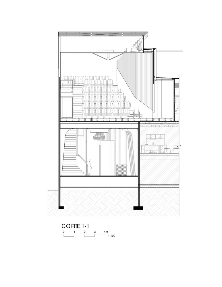 Gallery of Cinemas and Movie Theaters: Examples in Plan and Section - 22