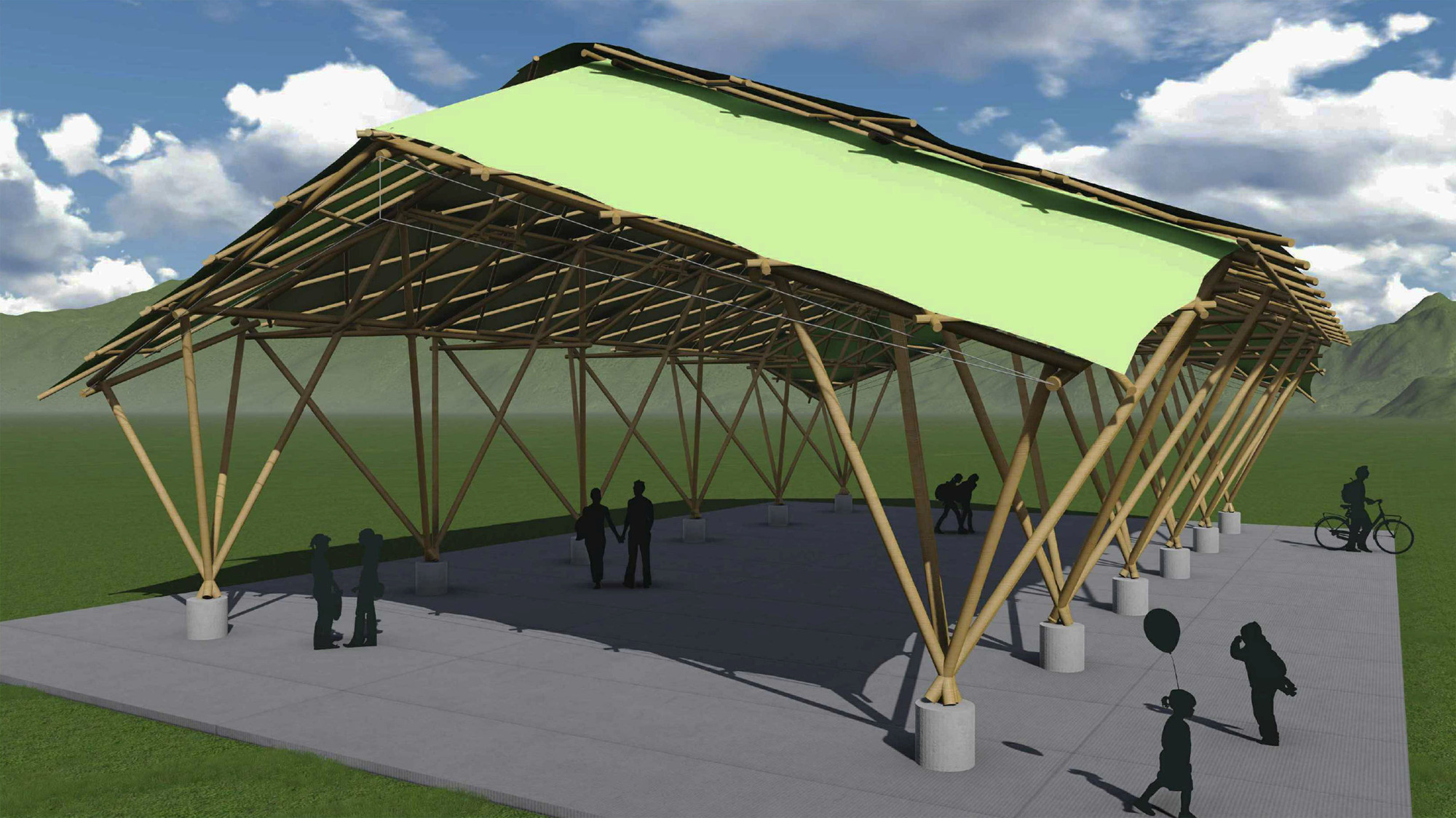 Gallery of Deployable Bamboo Structure Pavilion / Bambutec Design - 36