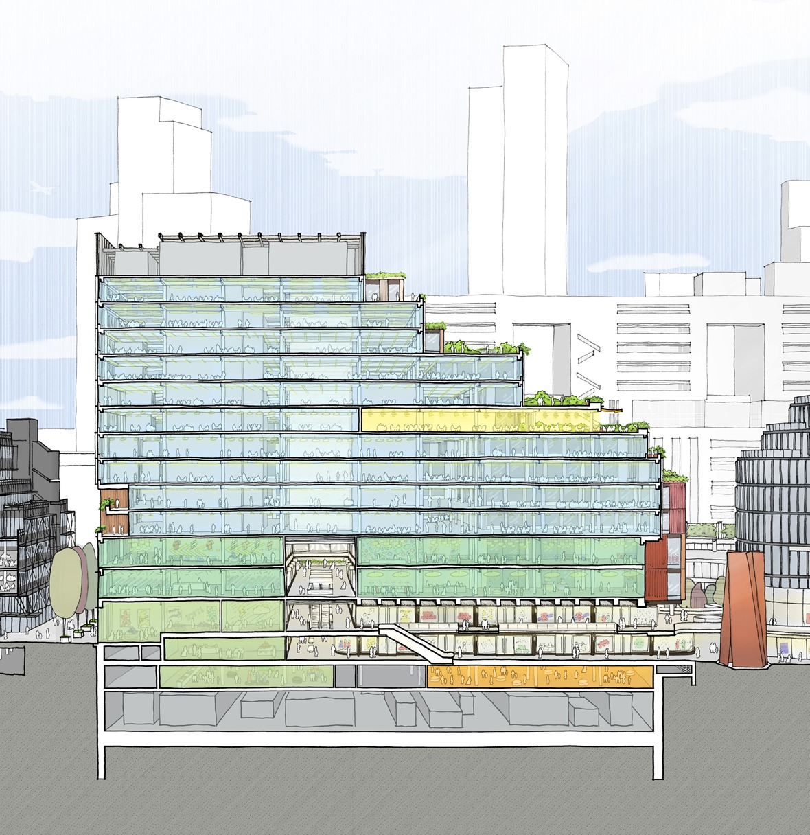 Gallery of AHMM Designs 'Earthy and Autumnal' Block for City of London ...