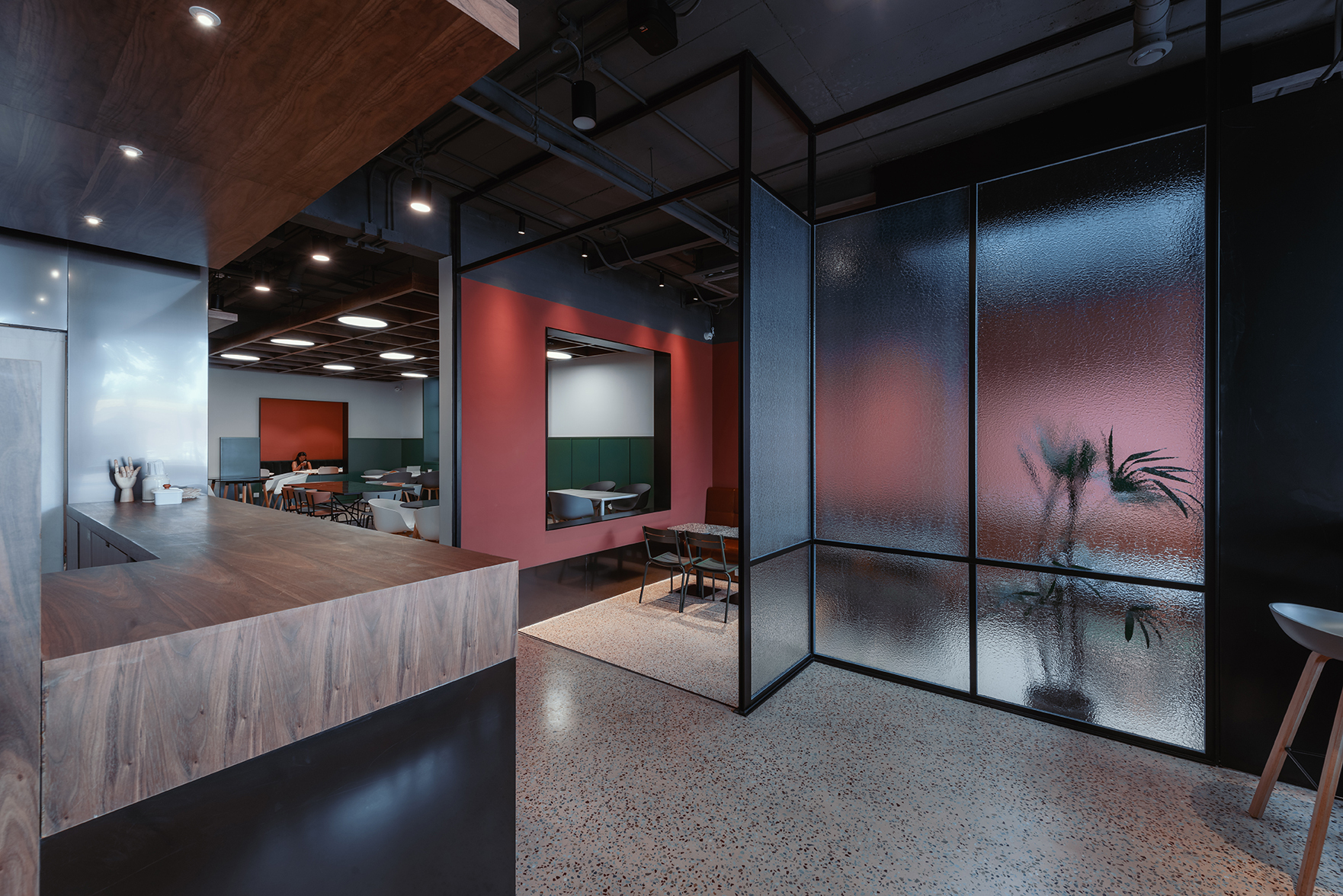 Gallery of Red Wall Café / B336 Design Group - 3