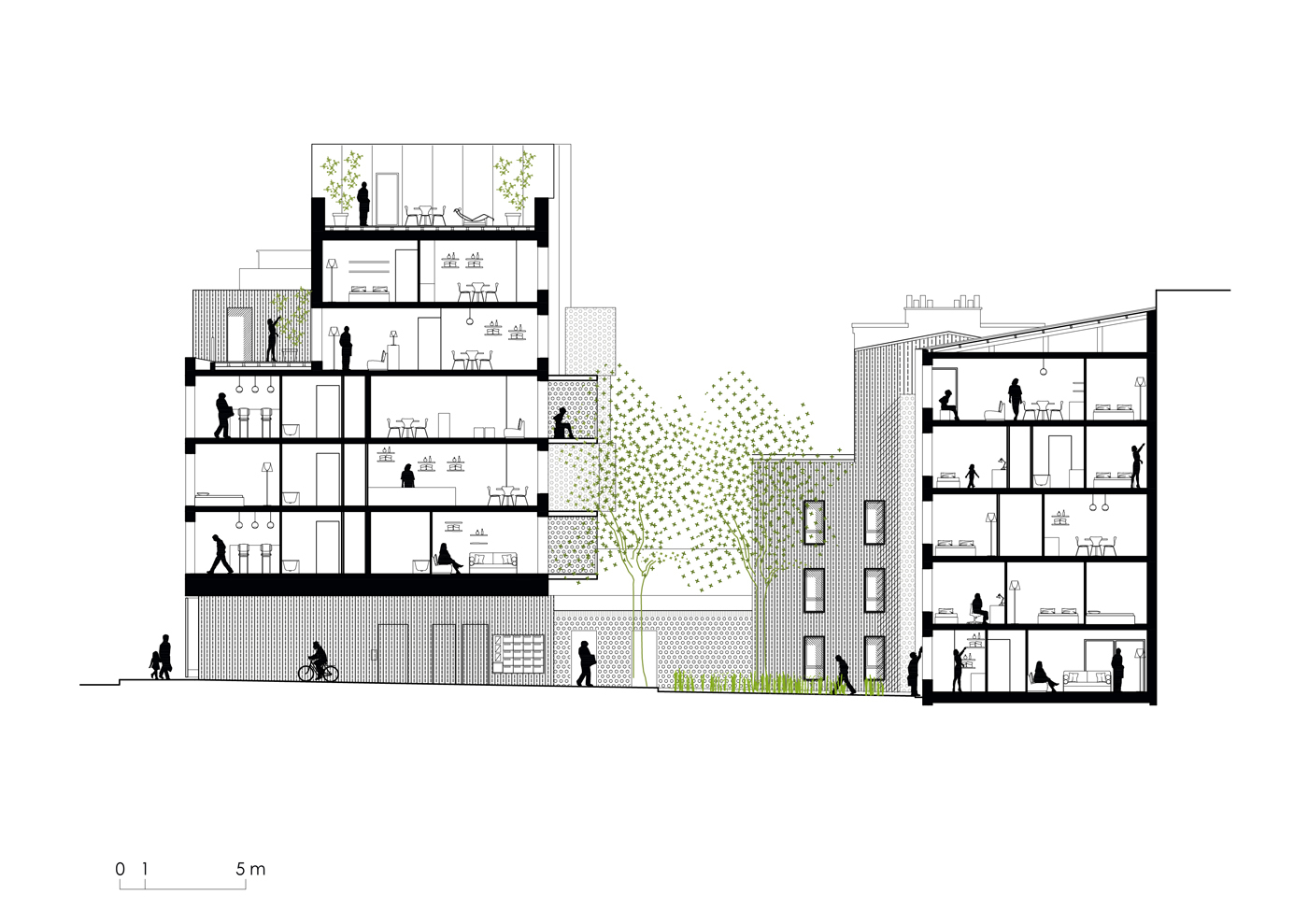 Galería de Viviendas sociales en la calle Belleville / Atelier du Pont - 23