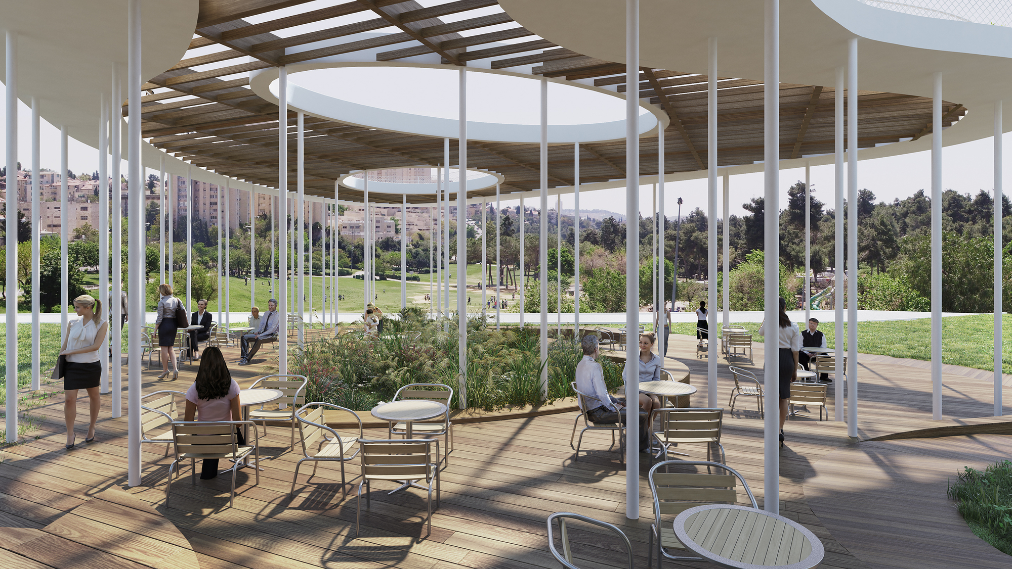 Gallery of Sacher Park Cafe / Yaniv Pardo Architects - 14