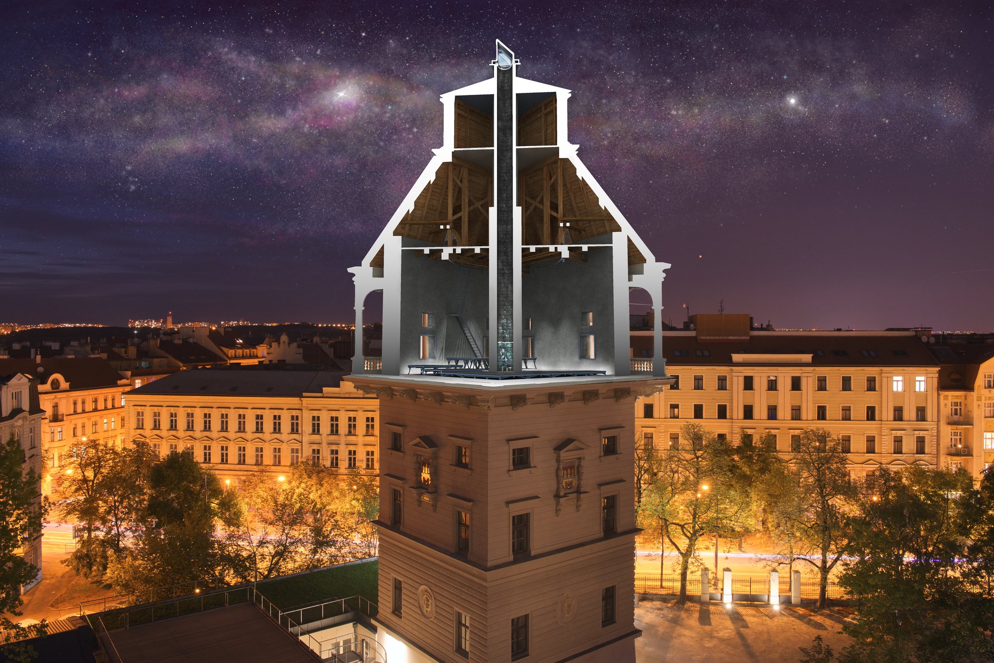 Gallery of Old Water and Observatory Tower in Prague / Petr Hájek ...