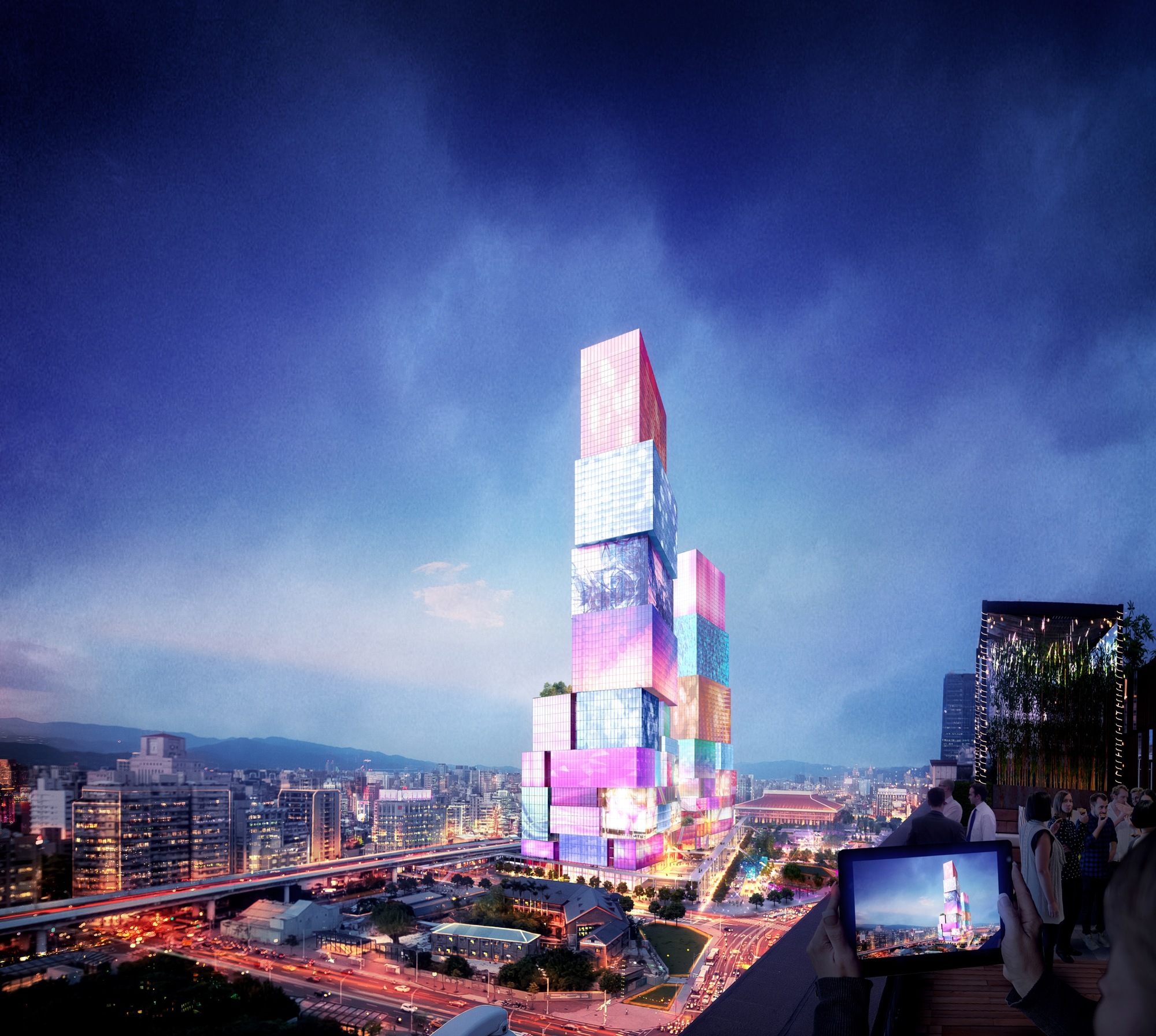 Gallery of MVRDV Designs a Dual Tower Scheme with Interactive Facades ...